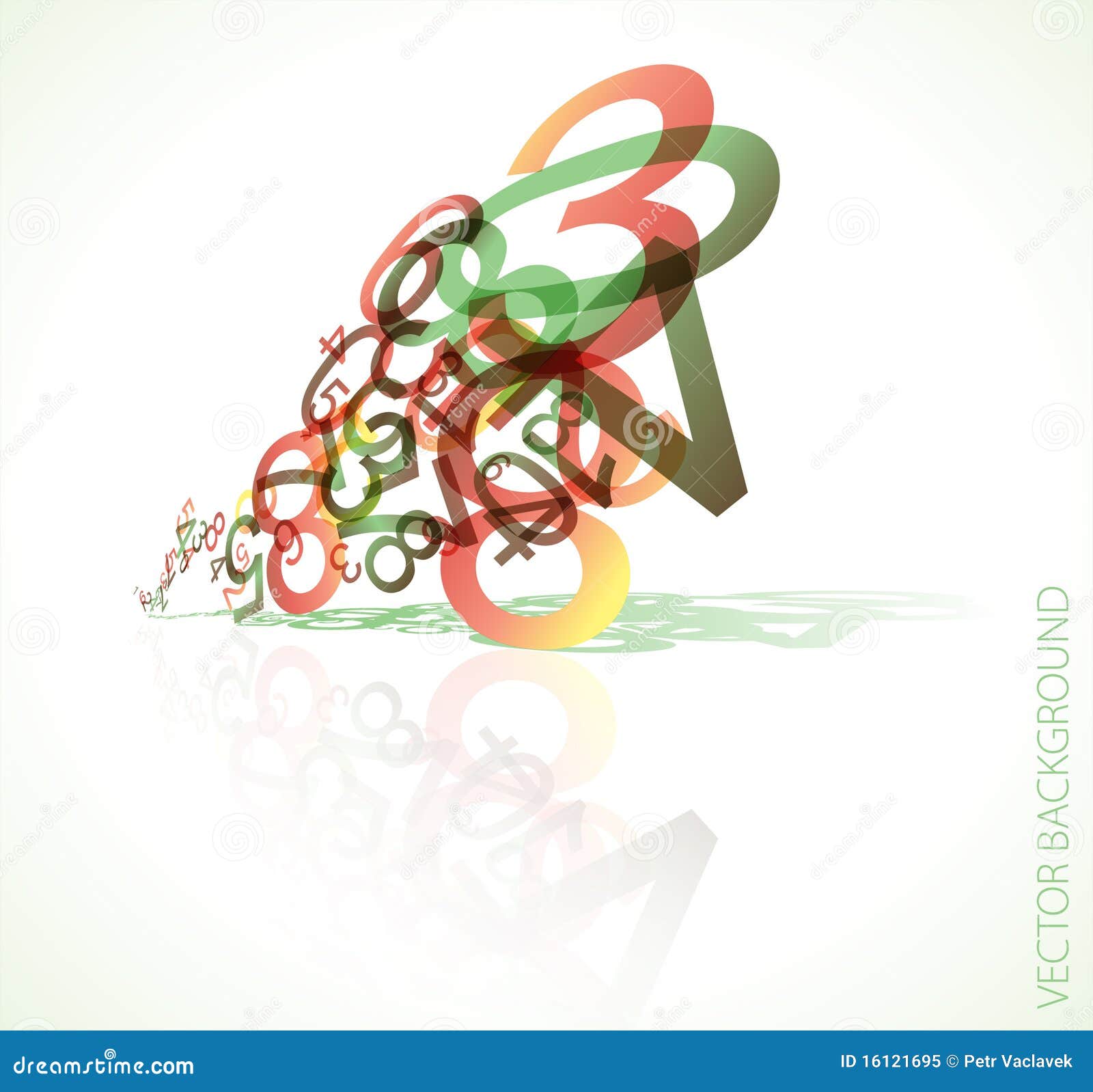 Abstract Background with Numbers Stock Illustration - Illustration of ...