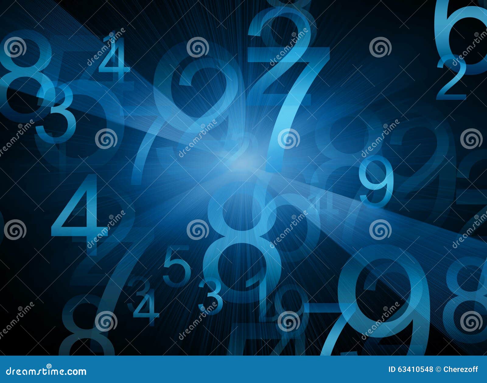 Abstract Background with Numbers Stock Photo - Image of economy, rays ...