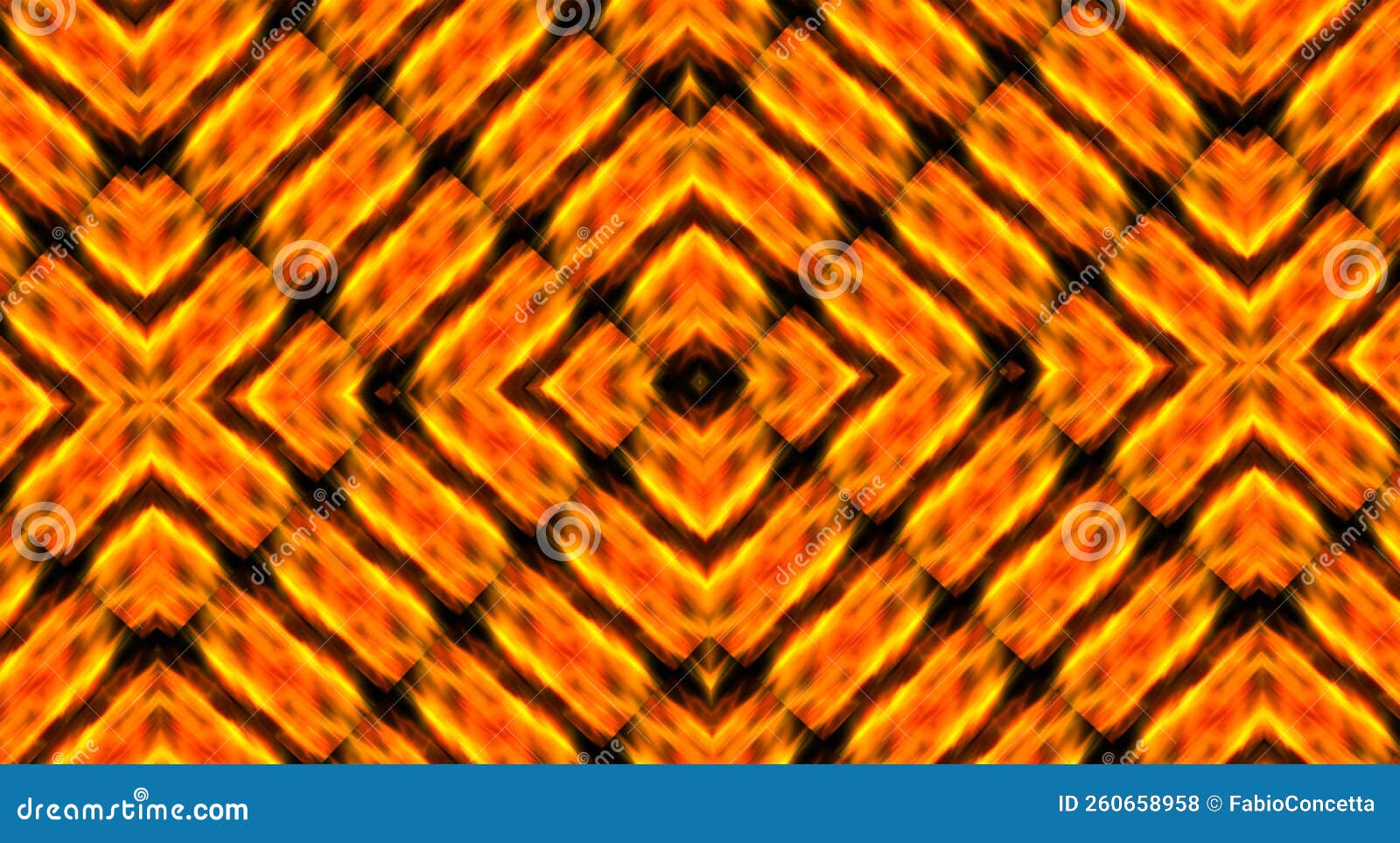 Abstract Background Optical Art Geometric Shapes Pattern with Fire and ...
