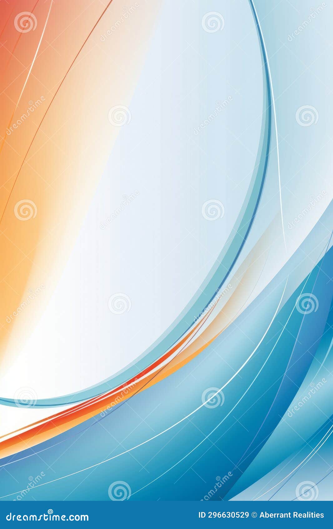 An Abstract Background with Orange Blue and White Waves Stock ...