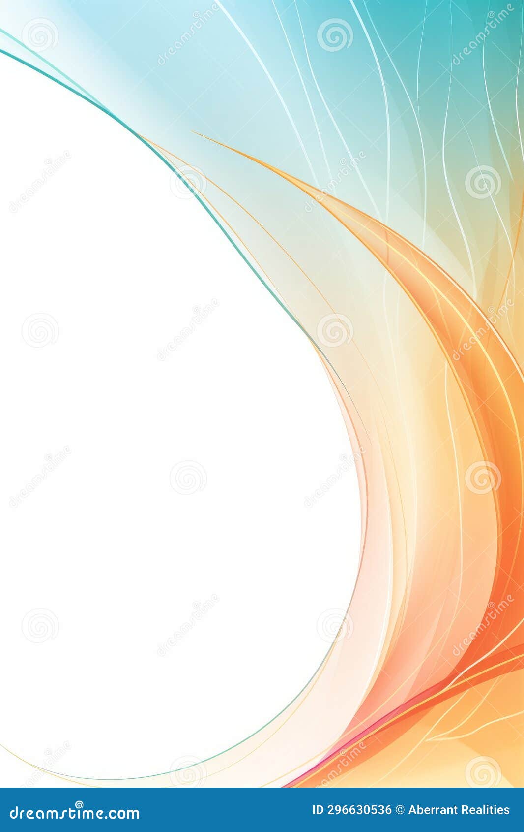 An Abstract Background with Orange Blue and White Waves Stock ...