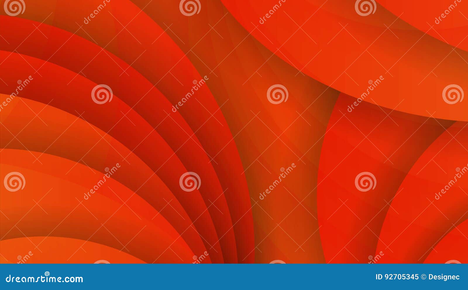Abstract Background of Orange Color. Curved Lines Stock Vector ...