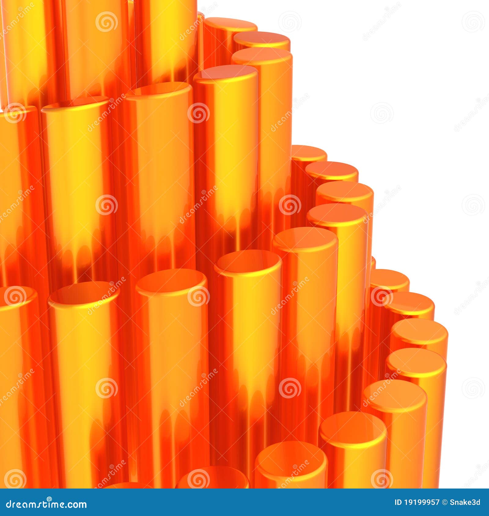 Abstract Background Of Orange Cylinders Stock Illustration ...