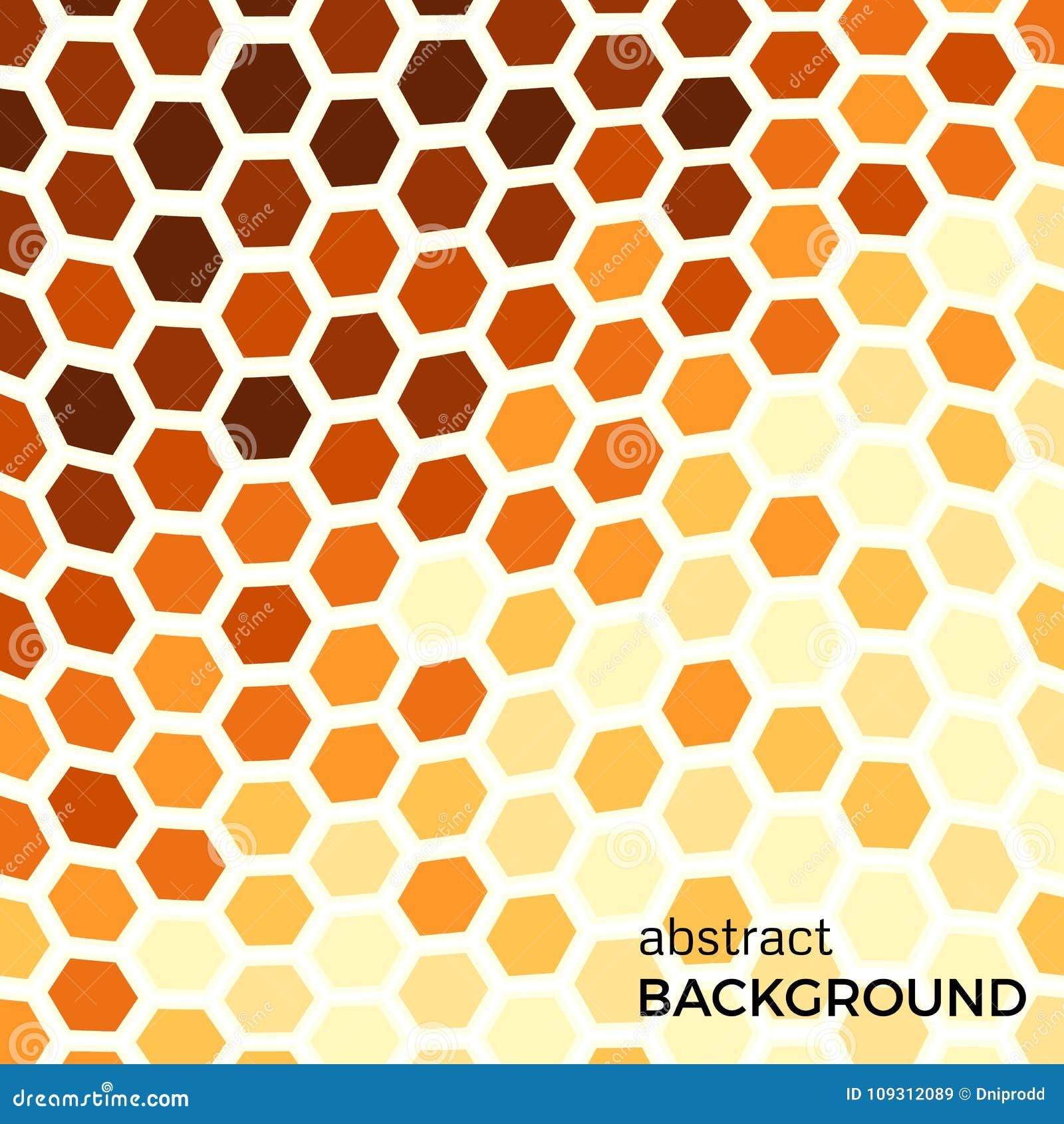 Abstract Background with Orange Hexagons Elements. Stock Vector ...