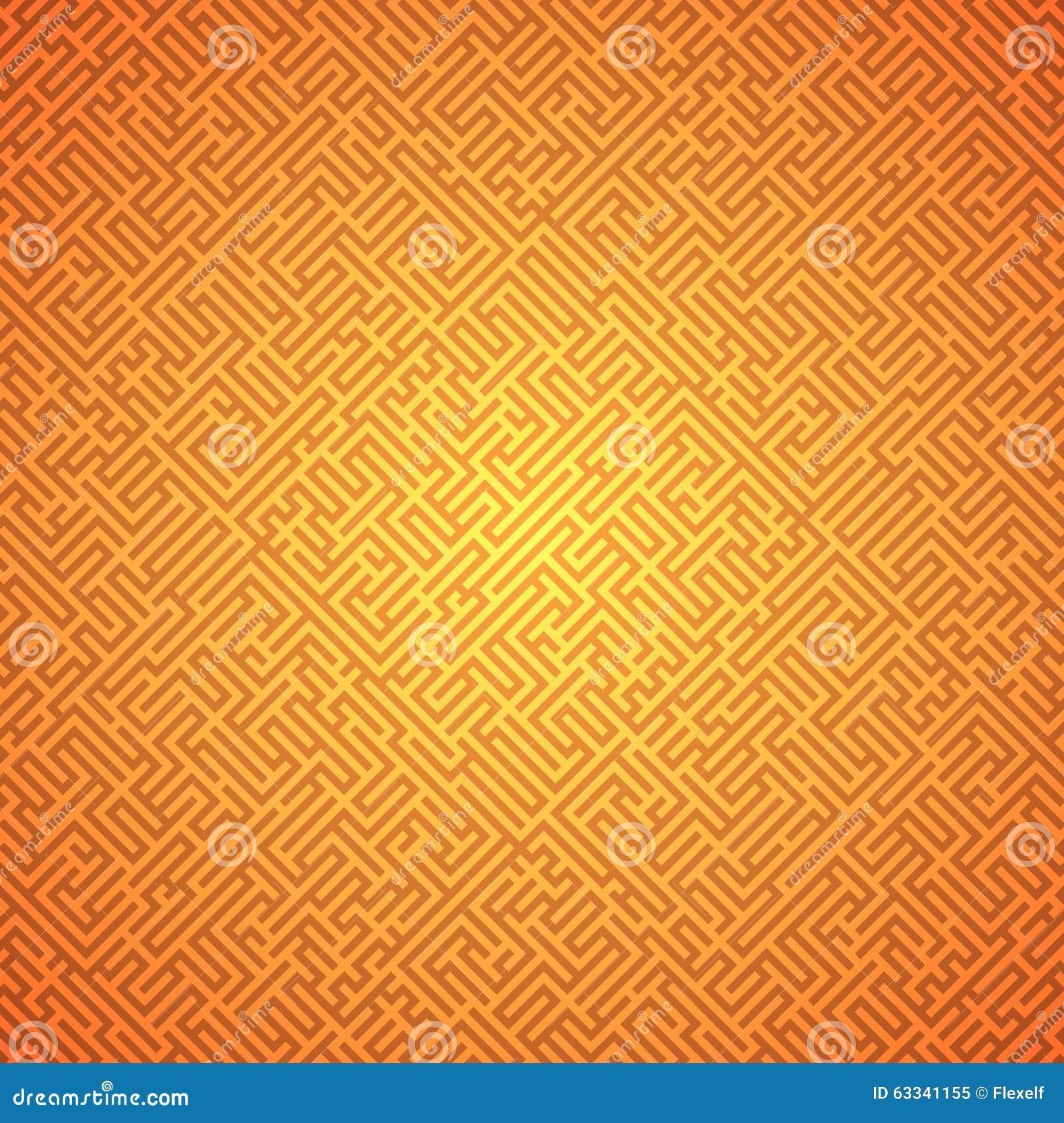 Abstract Background - Orange Maze Stock Vector - Illustration of sign ...