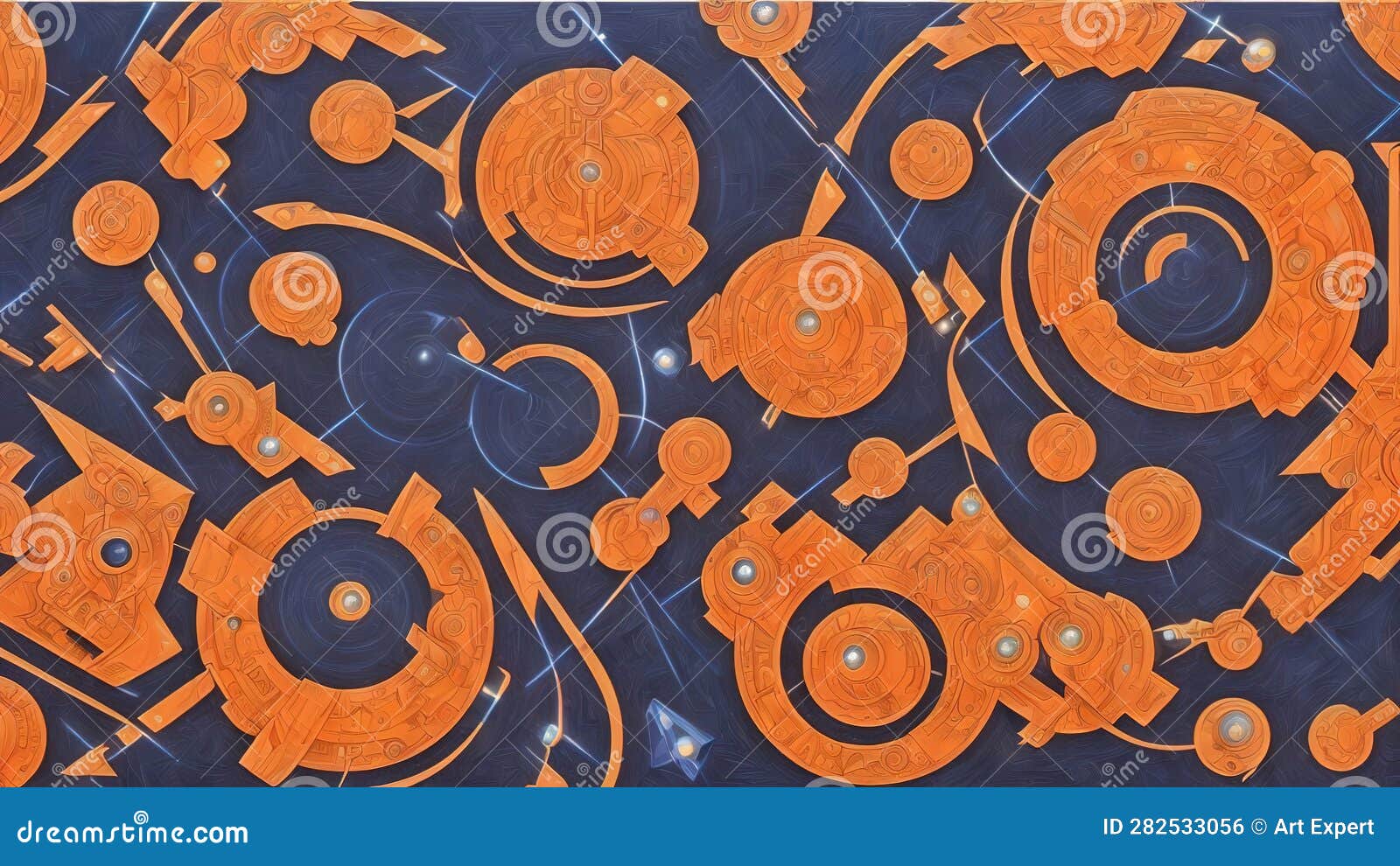 Abstract Background with Orange Patterns. Unusual Patterns Stock ...