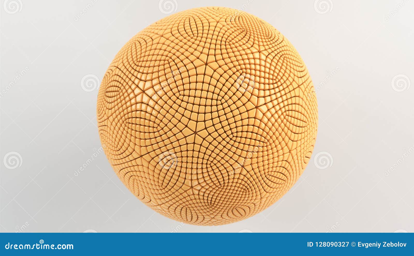 Orange Sphere on the White Surface Stock Illustration - Illustration of ...
