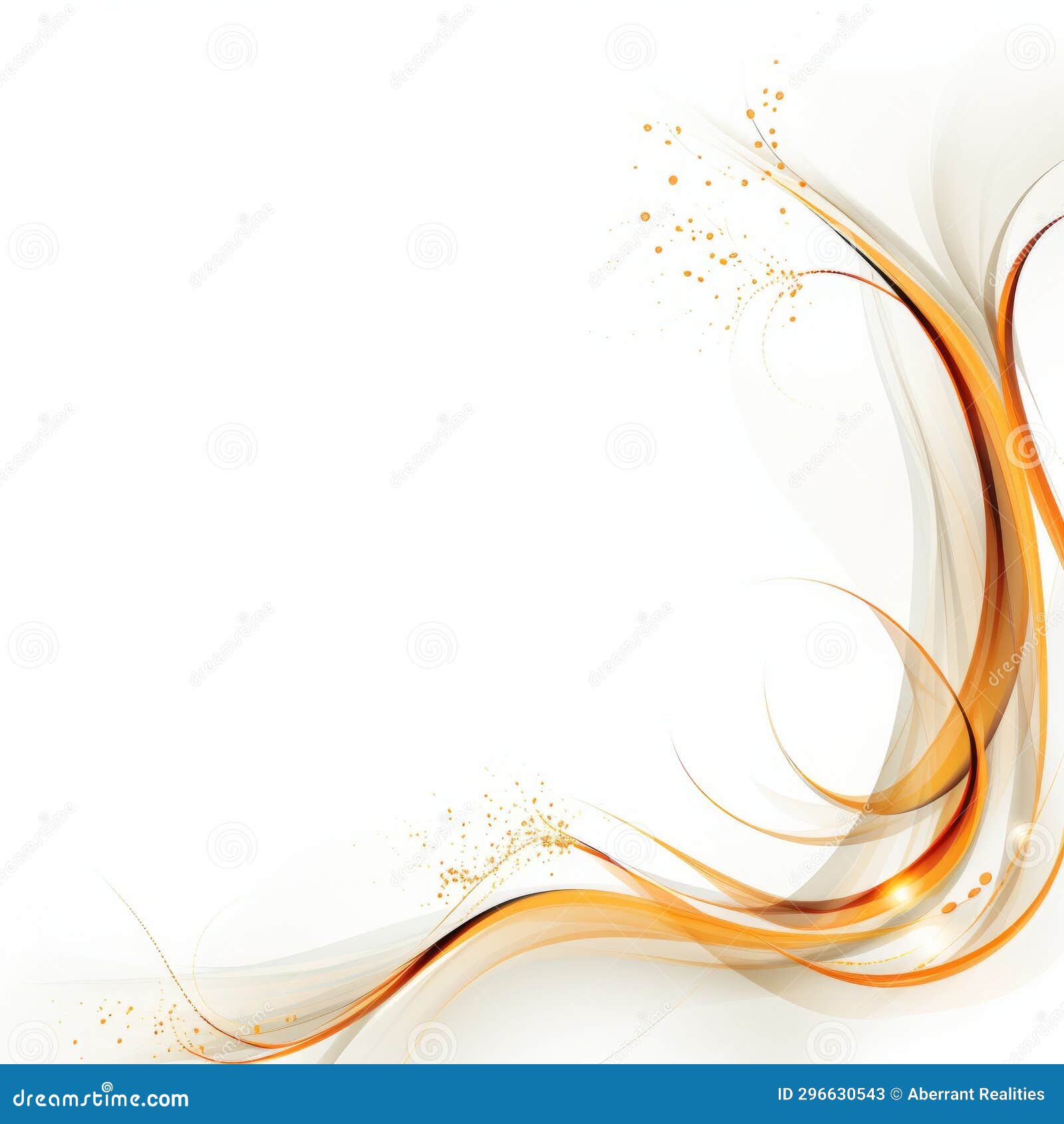 An Abstract Background with Orange Swirls on a White Background Stock ...
