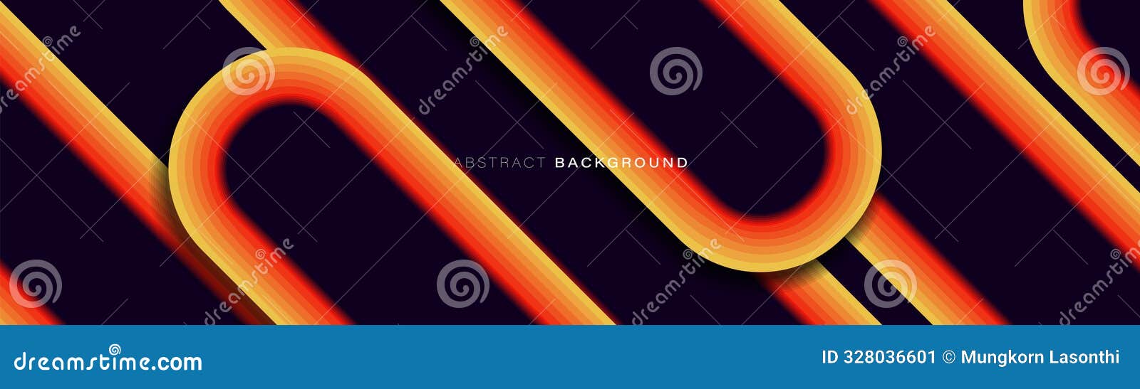 Abstract Background with Orange and Yellow Geometric Corner Lines ...