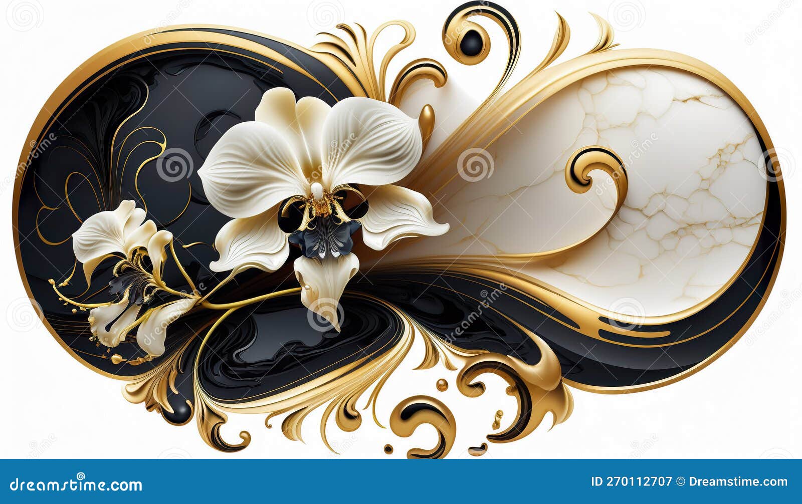 Abstract Background with Orchid Flowers. Illustration Stock ...