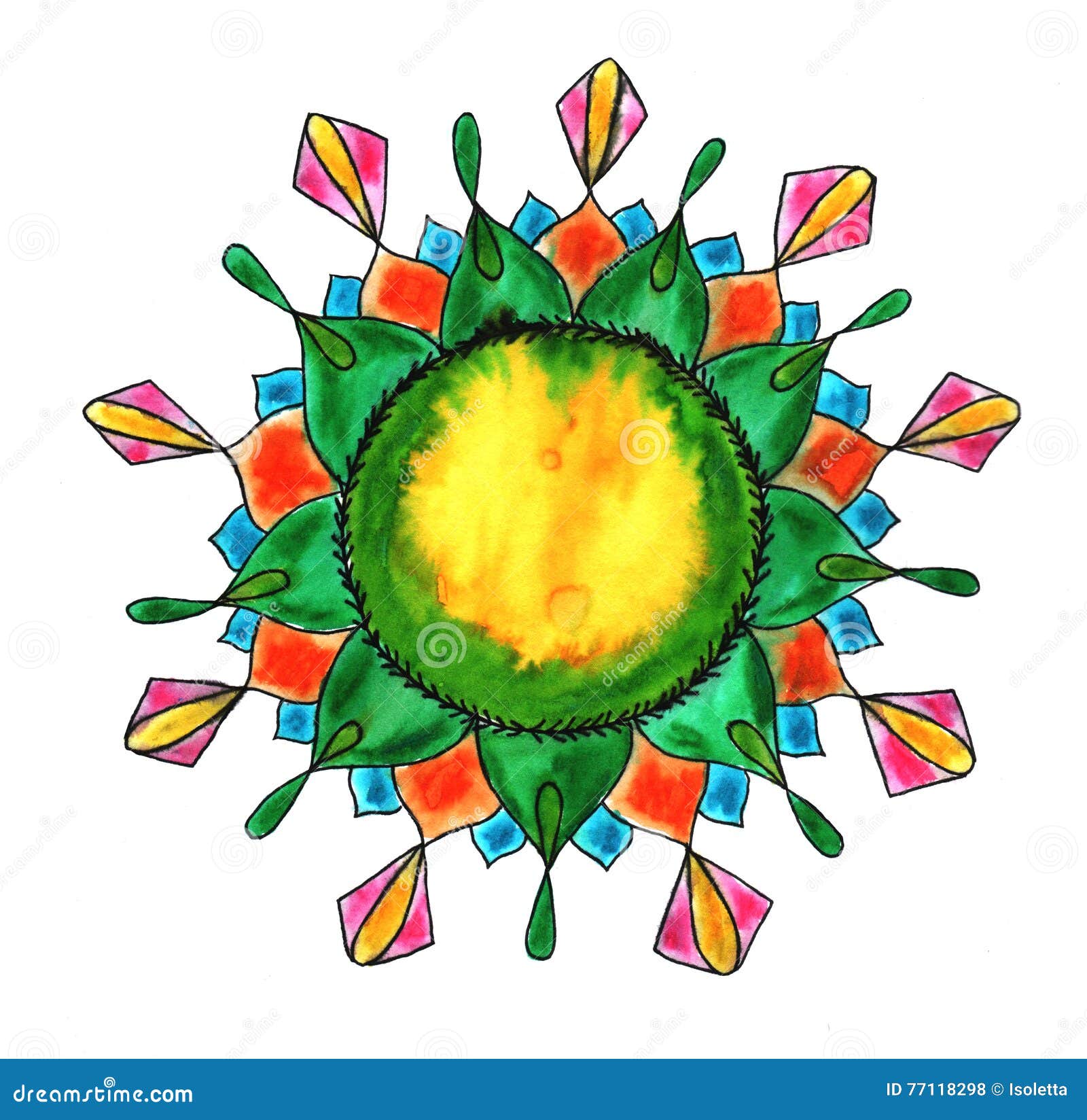 Abstract Background with Ornamental Shape Stock Illustration ...