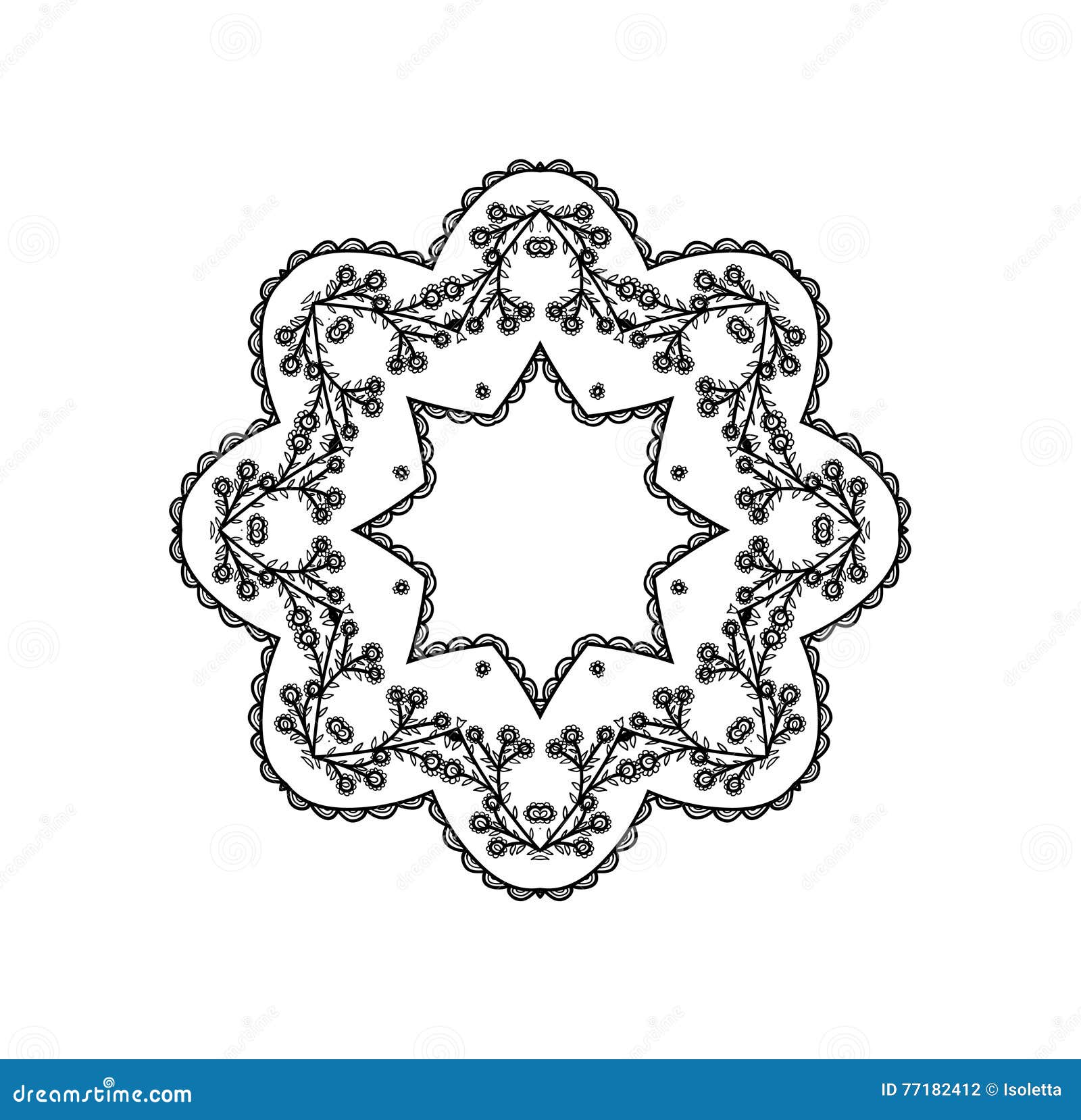 Abstract Background with Ornamental Shape Stock Illustration ...