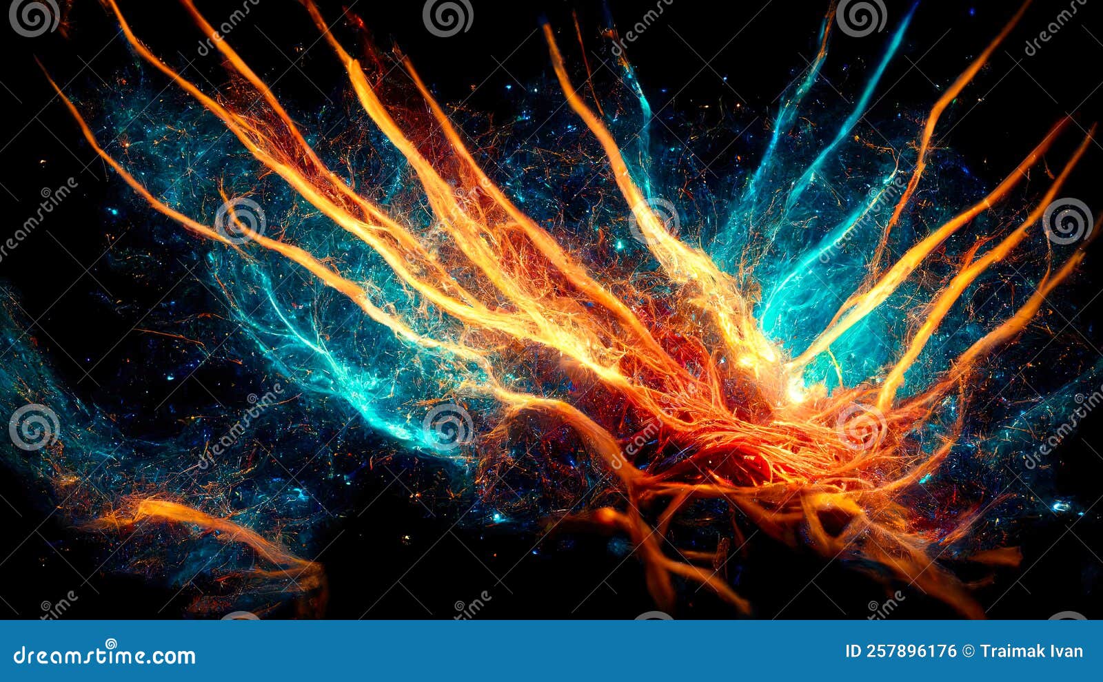 Abstract Background of Outer Space with Ultra Bright Stars and Comets ...