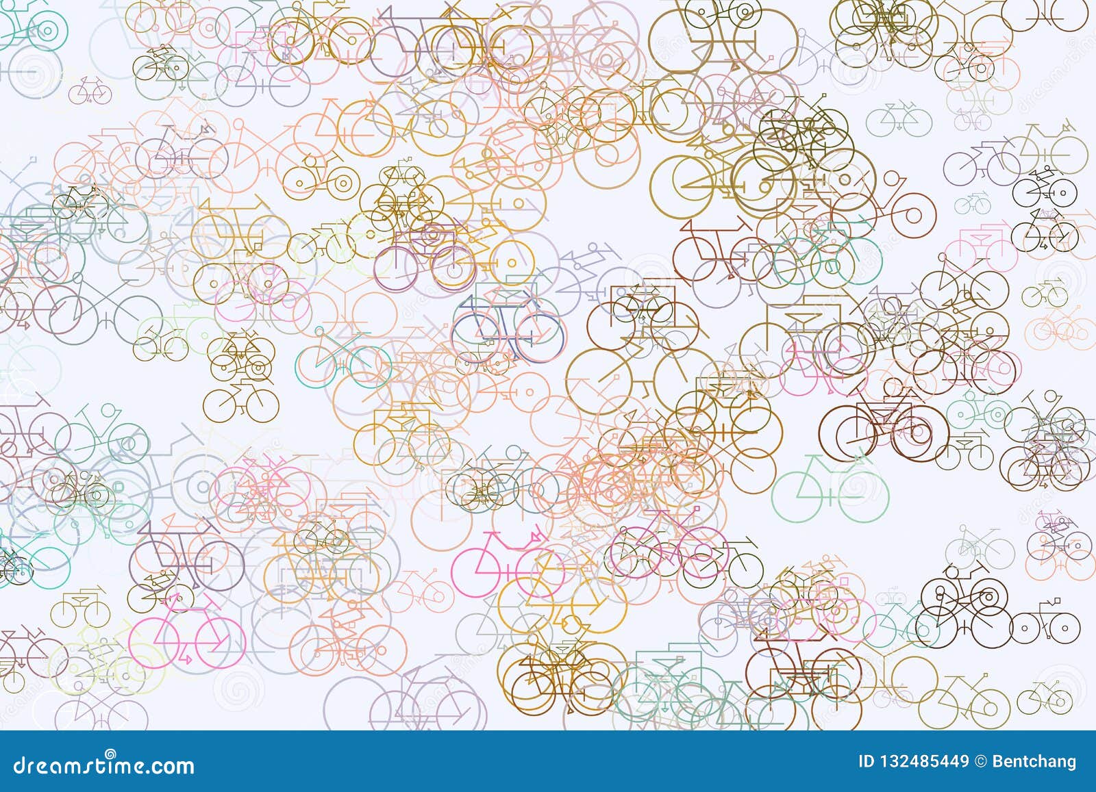Abstract Background with Outline of Bicycle. Artwork, Concept, Template ...