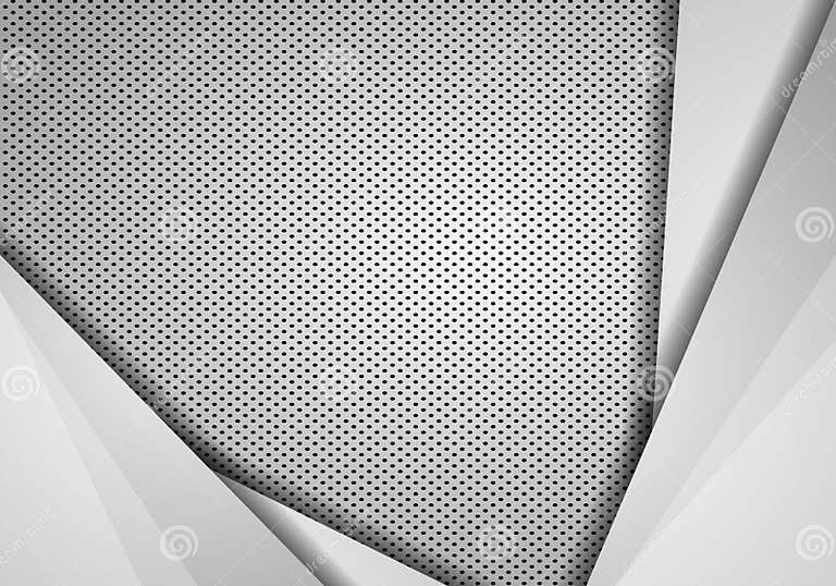 Abstract Background Overlap Dimension Grey Vector. Metallic Gray Frame ...