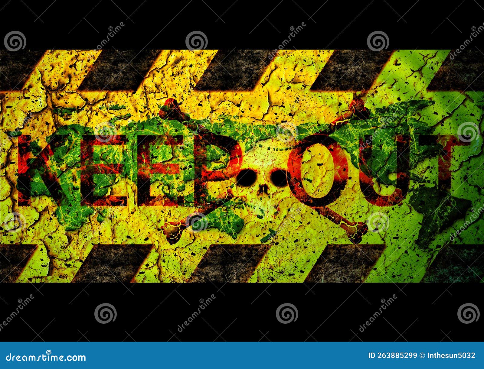 Abstract Background of Painted Caution Marks on a Rough Textured ...