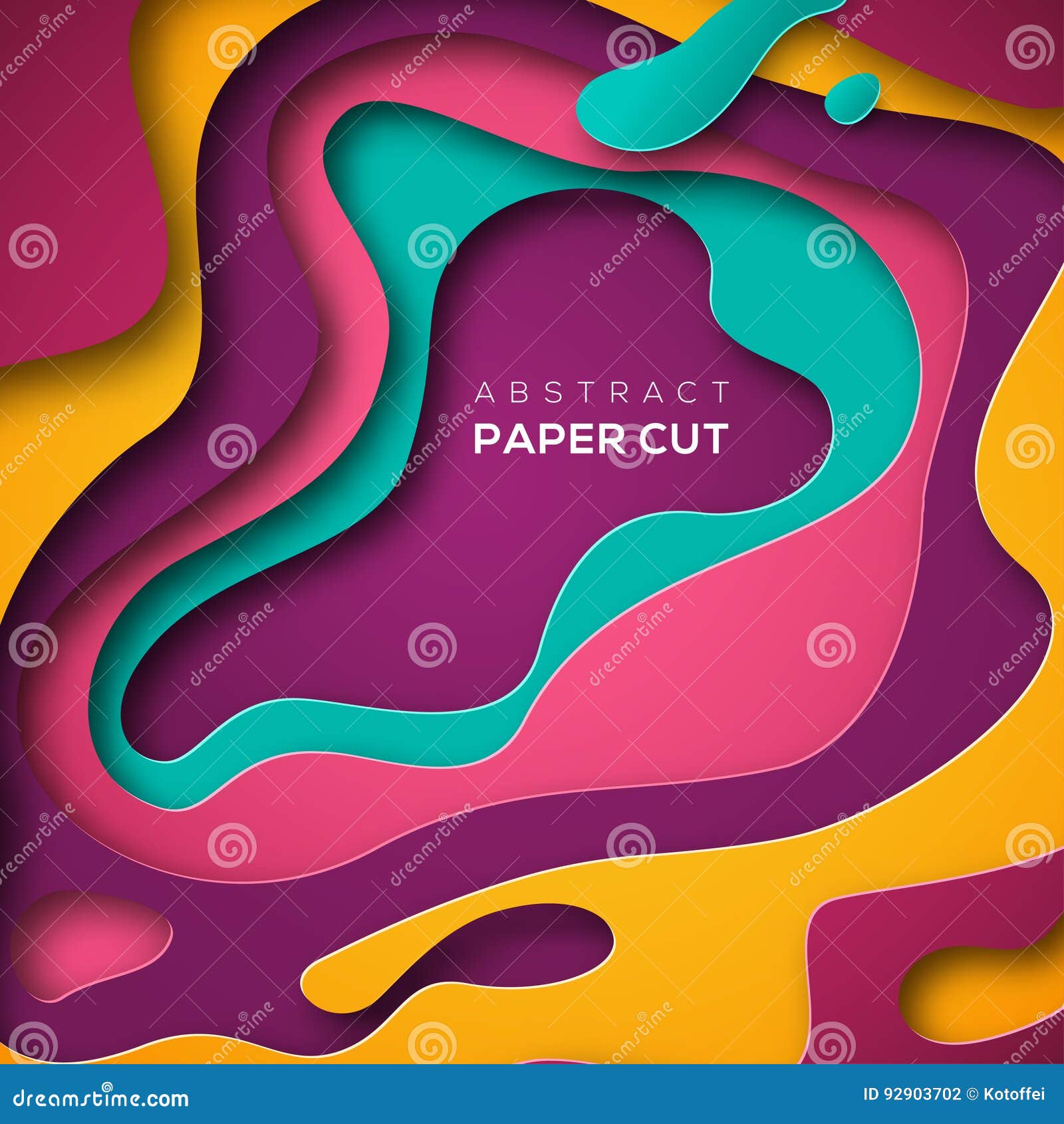 Abstract Background, Paper Cut Stock Vector - Illustration of brochure ...
