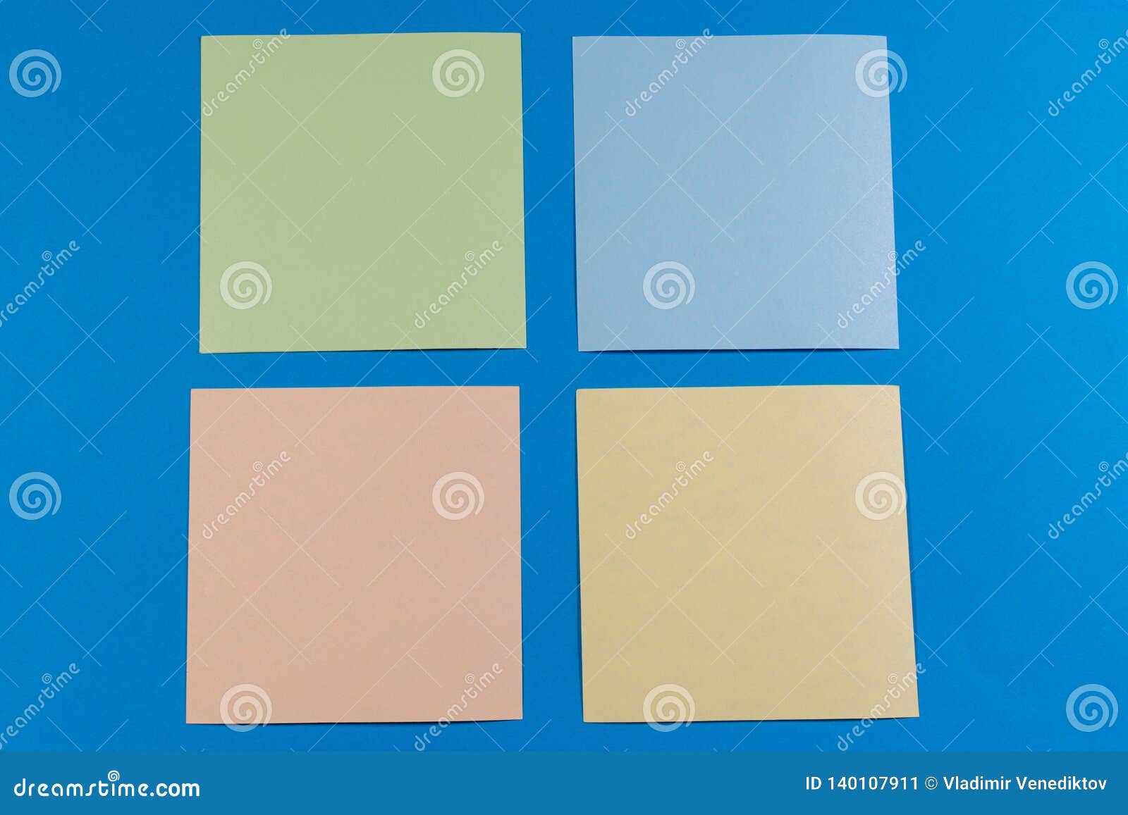 Abstract Background Paper Texture Colored Squares on Blue Surface Stock ...
