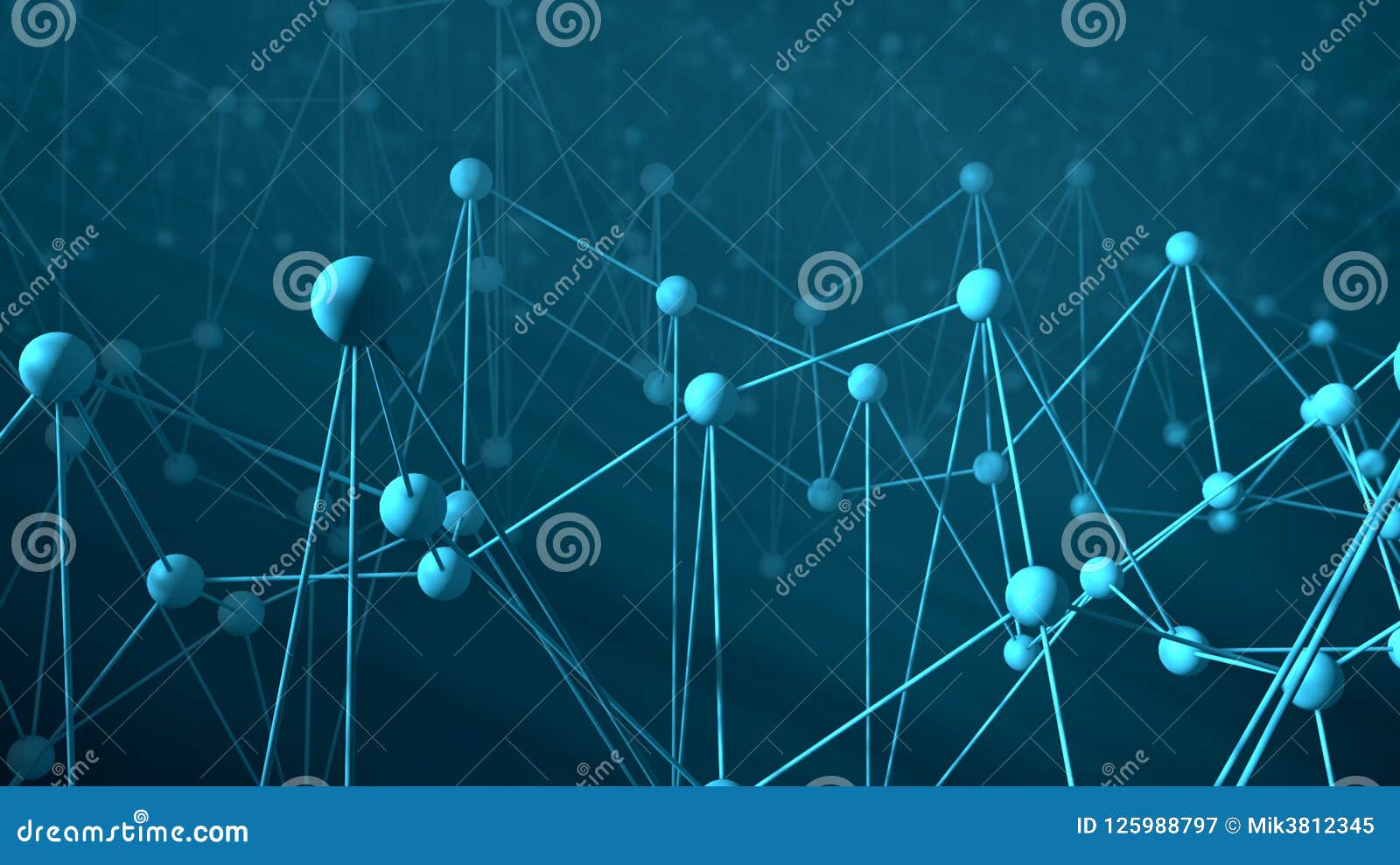 Abstract Background with Particles and Connections Stock Illustration ...