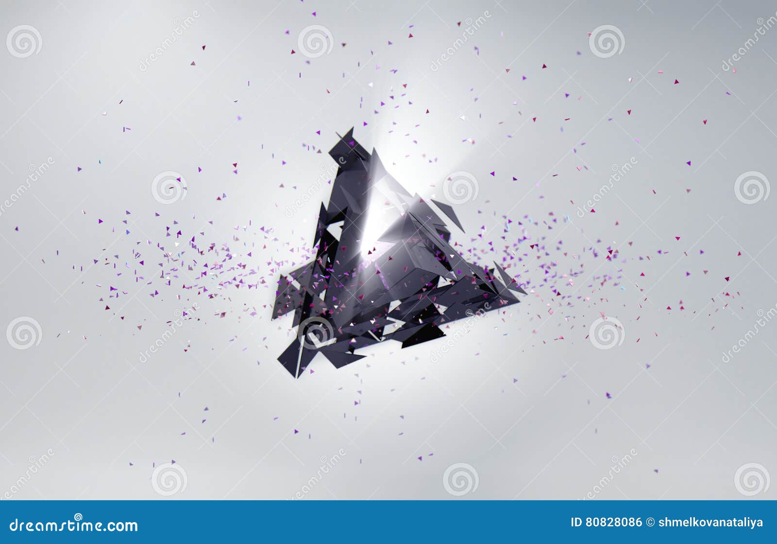 Abstract Background. Particles in Space with Broken Triangle Stock ...