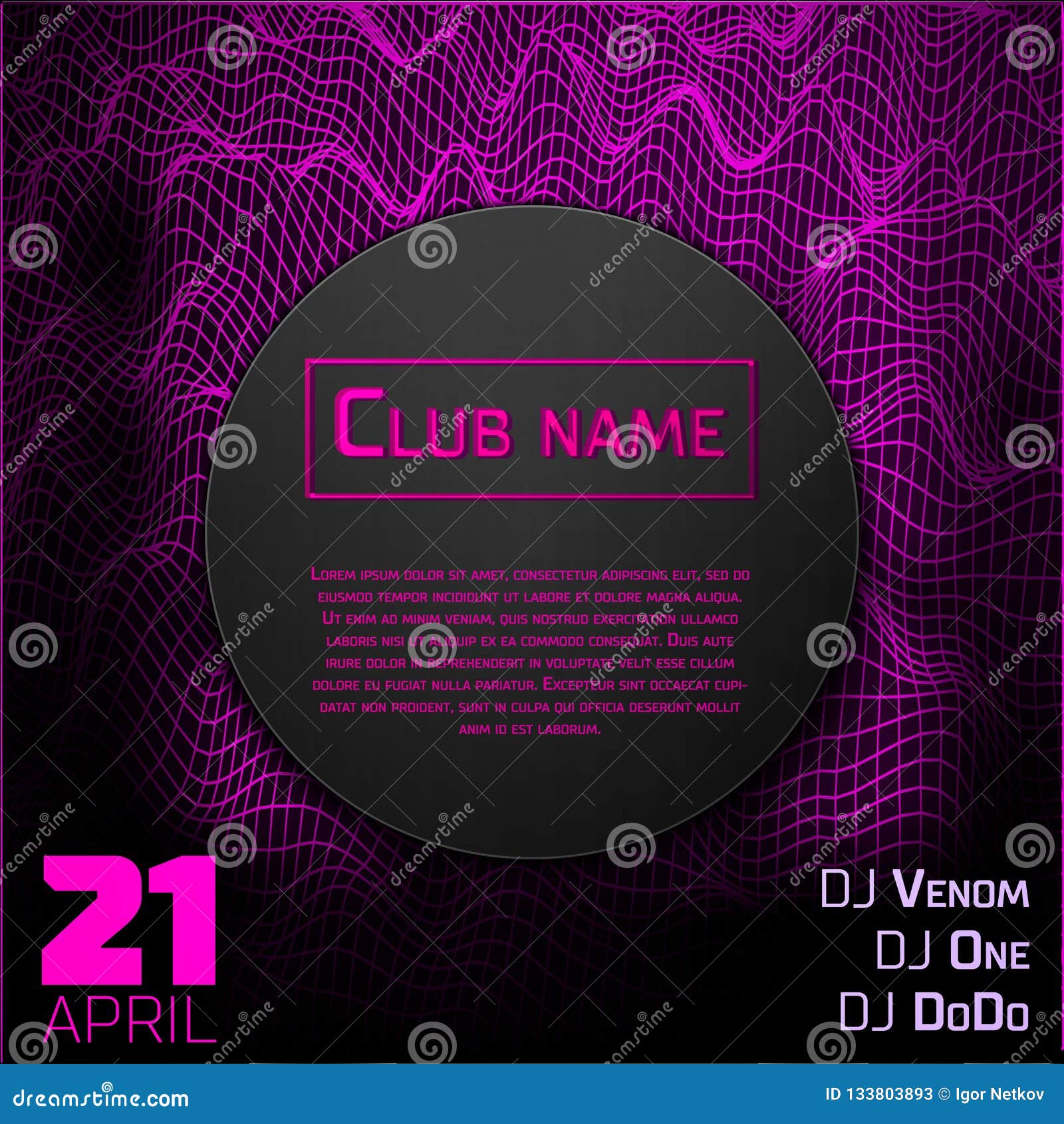 Abstract Background. Party Flyer Stock Vector - Illustration of flyer ...