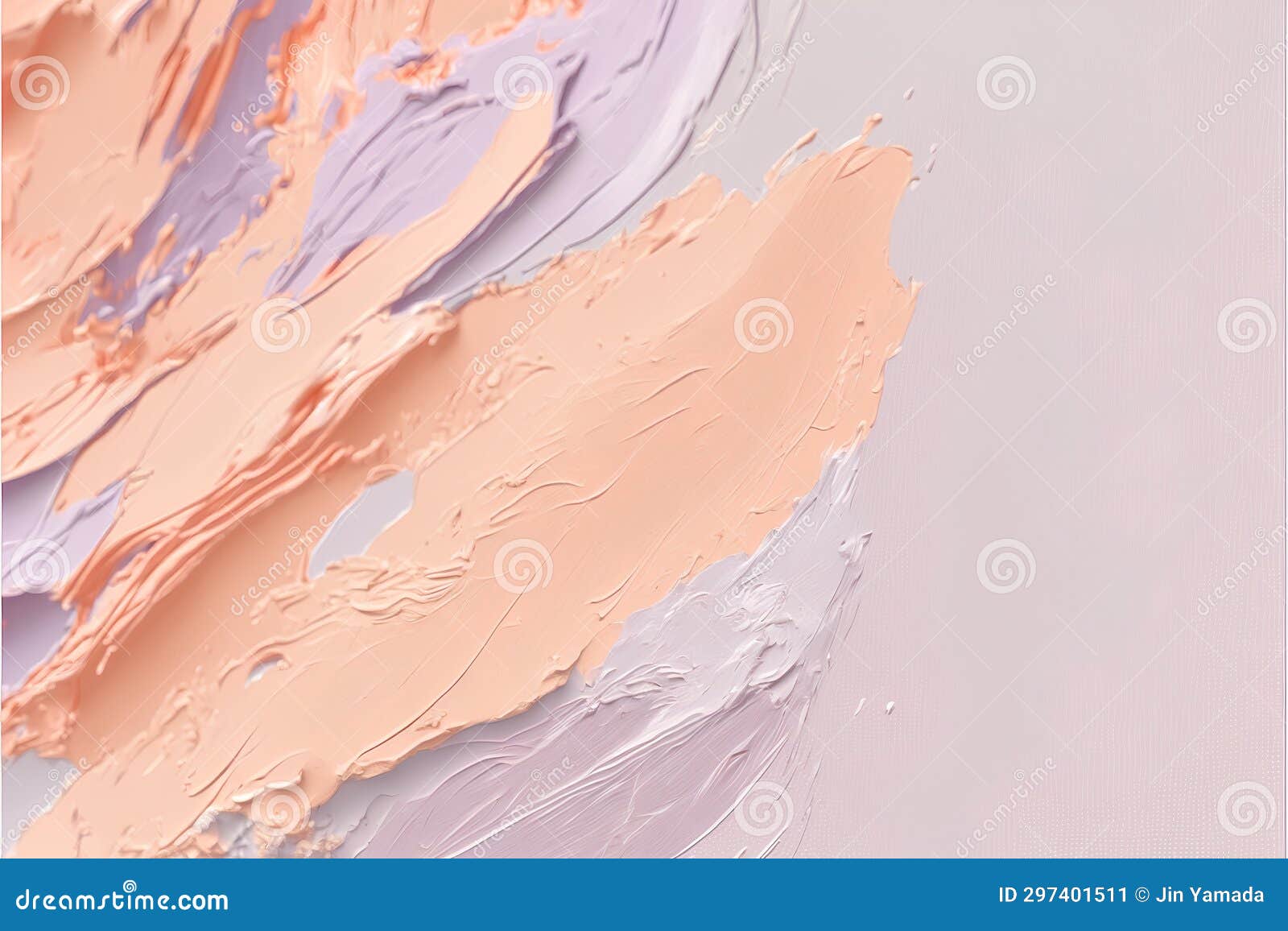 Abstract Background with Pastel Colored Acrylic Paint Strokes. Vector ...