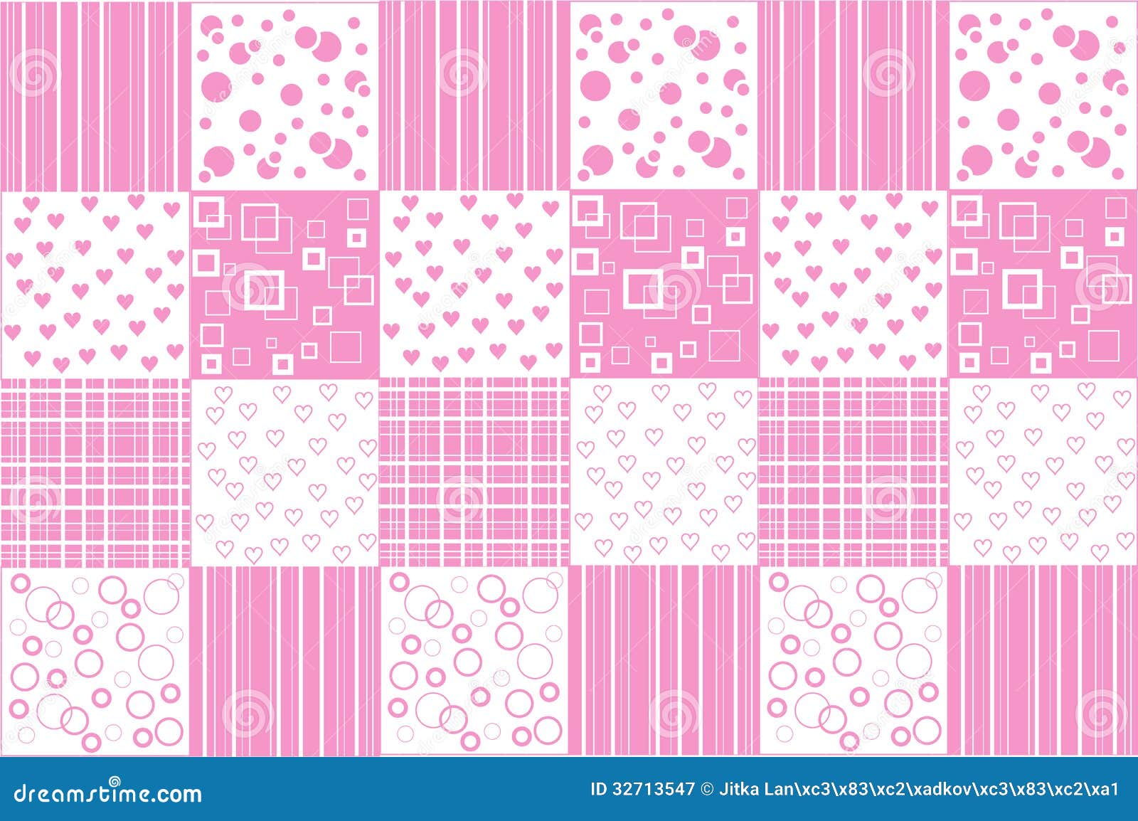 Abstract Background with Patchwork Motives Stock Illustration ...