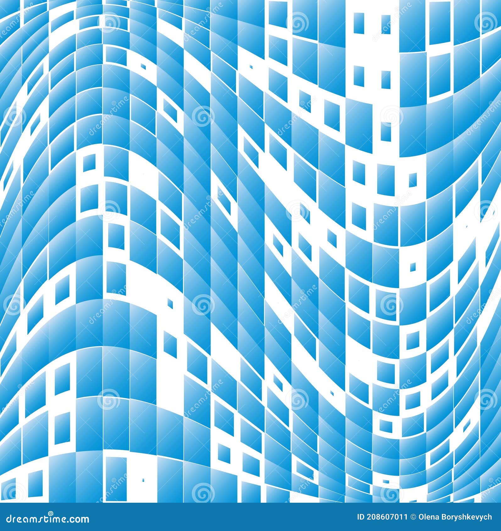 Abstract Background with Pattern of Blue Squares Stock Vector ...