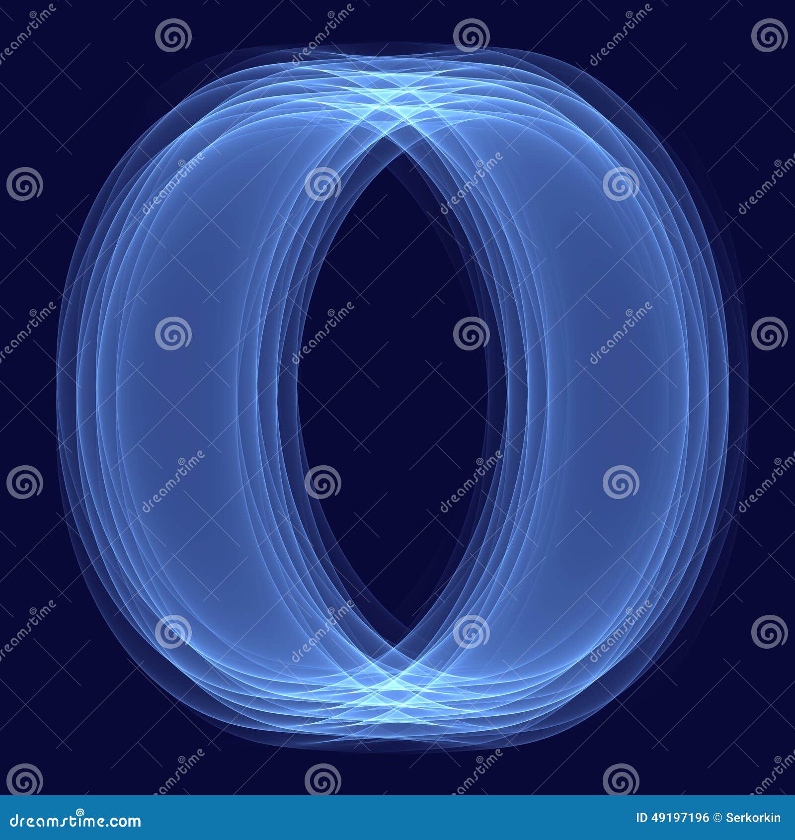 Abstract Background Pattern. Bright Blue Oval. Letter O Stock ...