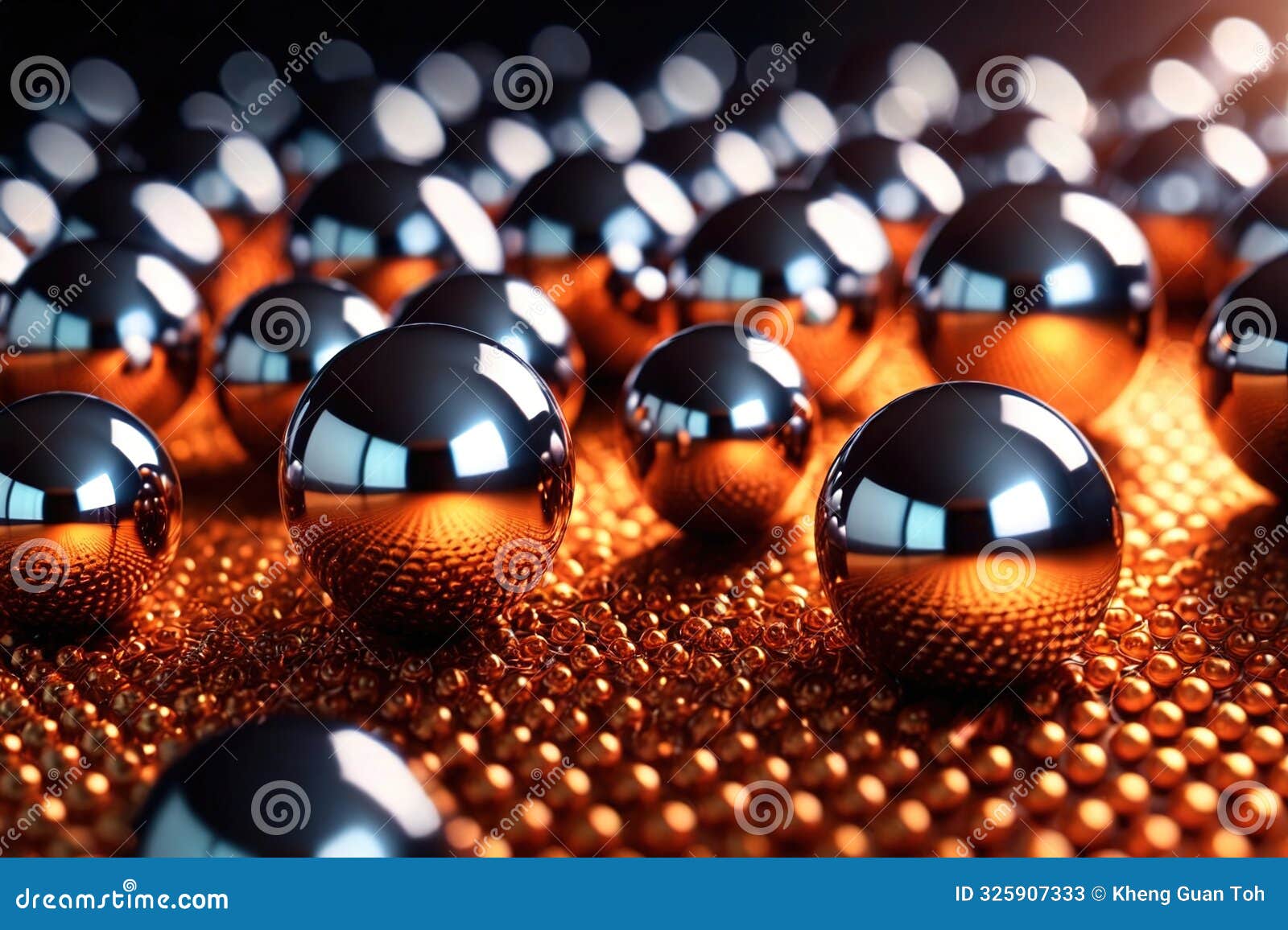 Abstract Background Pattern Wallpaper of Shiny Metal Spheres Stock ...