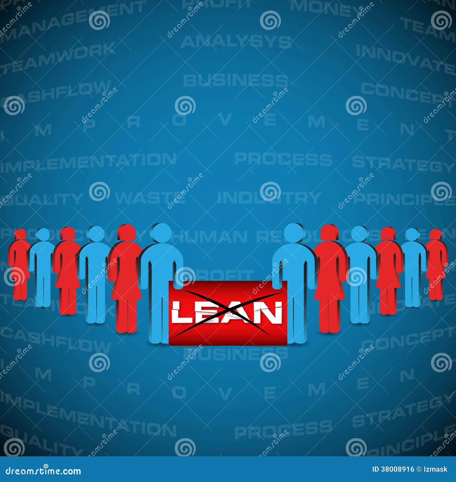 Abstract Background with People Manifested Against Lean Strategy Stock ...