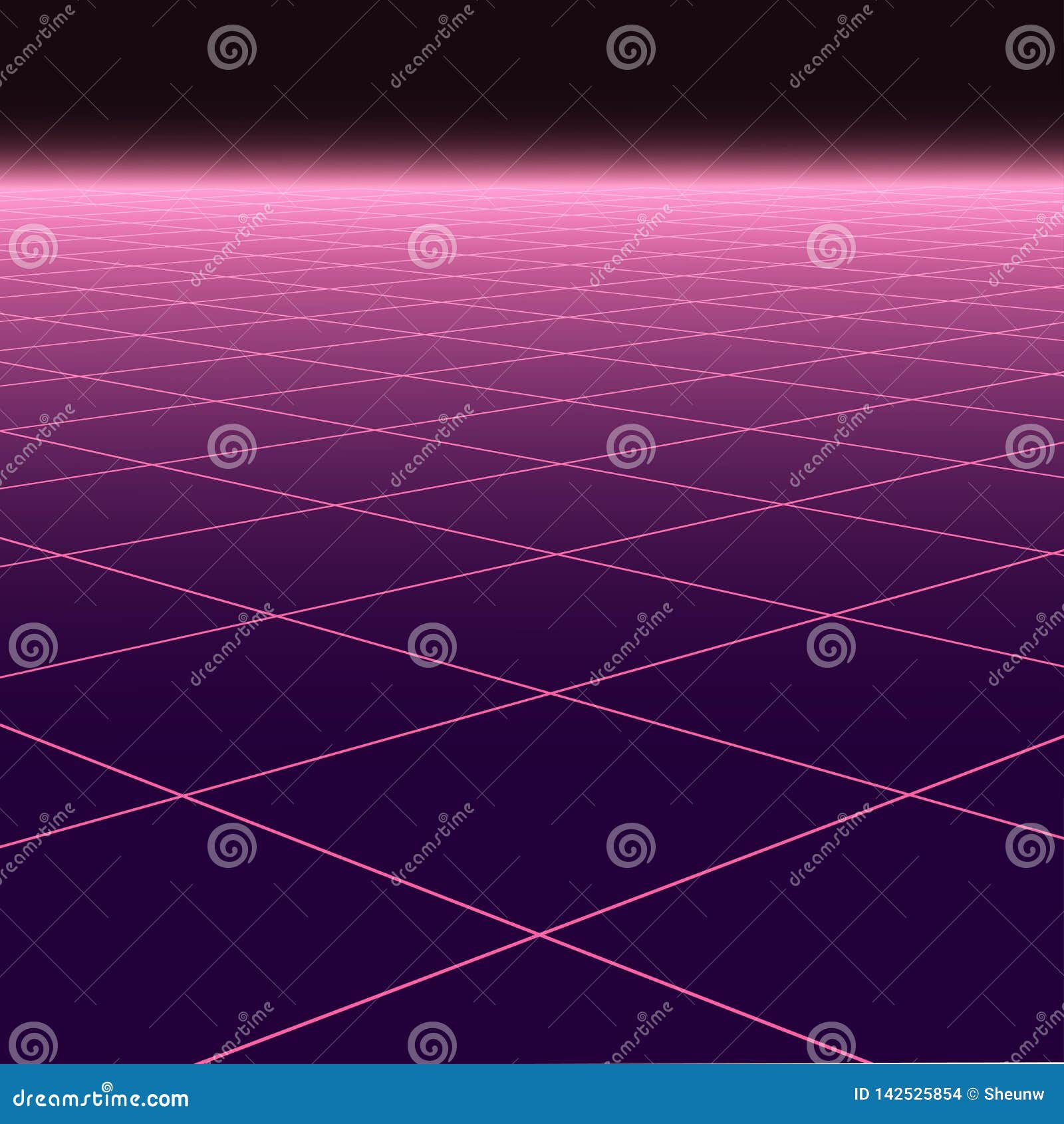 Abstract Background with Perspective. Digital Futuristic Design - Retro ...