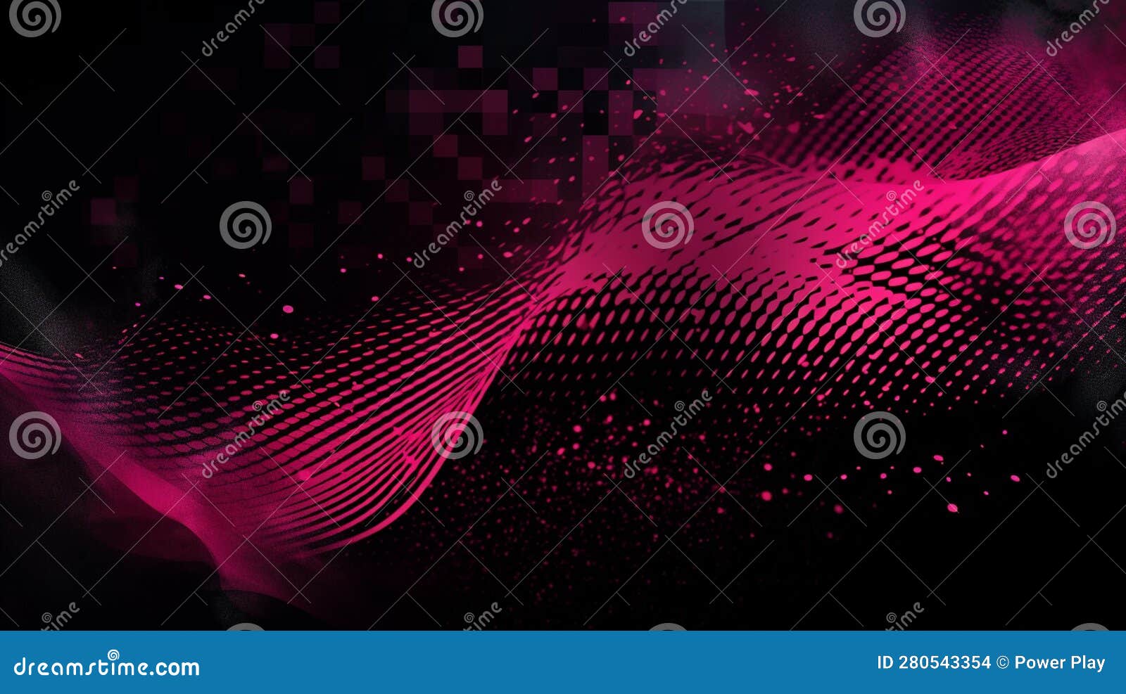 Abstract Background with Pink and Black Wavy Lines. Vector Illustration ...