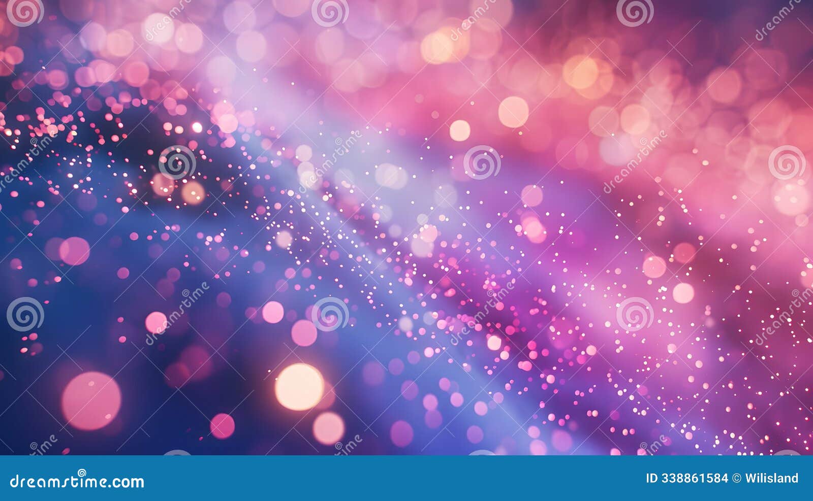 Abstract Background with Pink and Blue Bokeh Lights and Sparkles ...