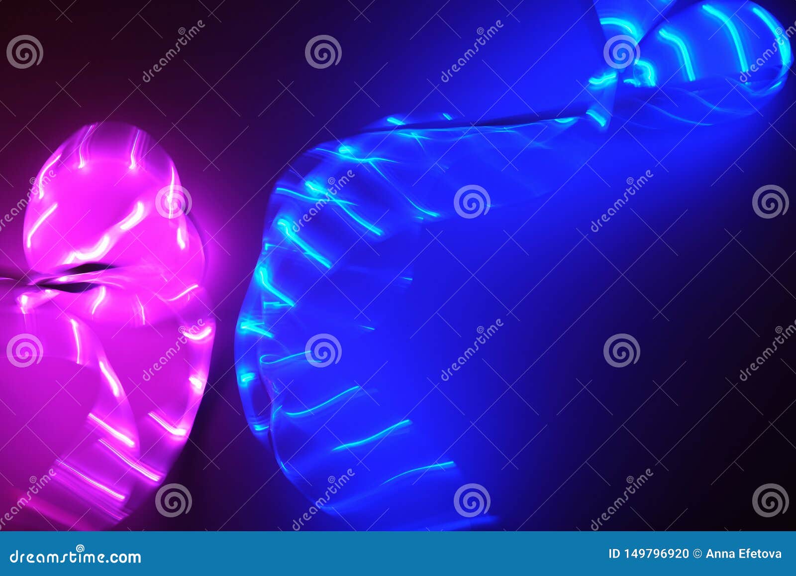 Abstract Background of Pink and Blue Neon Lights in Motion. Stock Photo ...