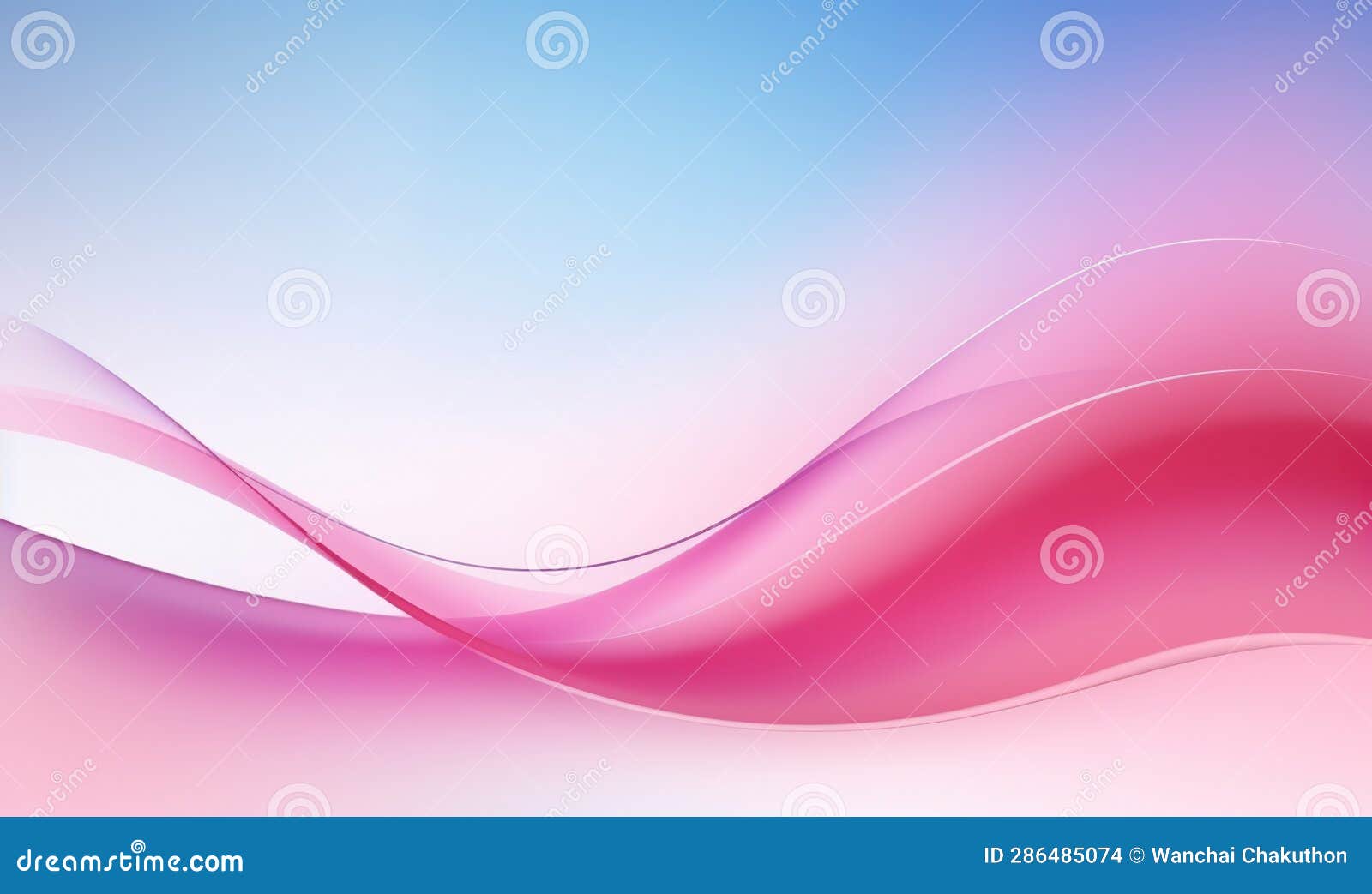 Abstract Background with Pink and Blue Waves. Illustration for Your ...