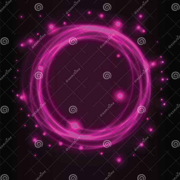 Abstract Background, Pink Glowing Circles Stock Vector - Illustration ...