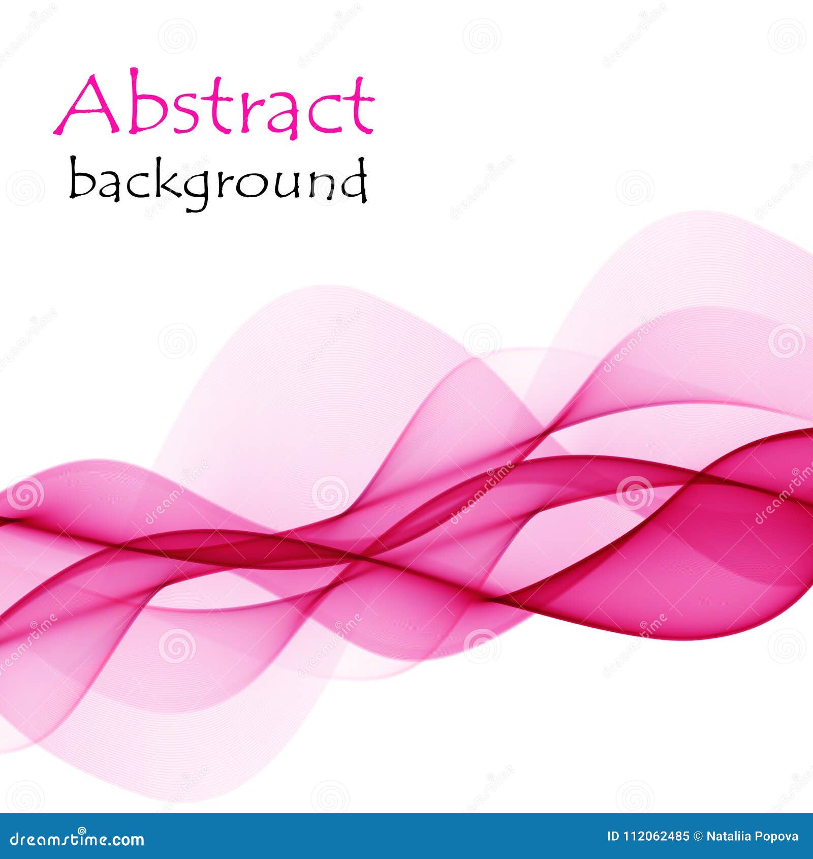 Abstract Background with Pink Waves of Transparent Flying Material ...
