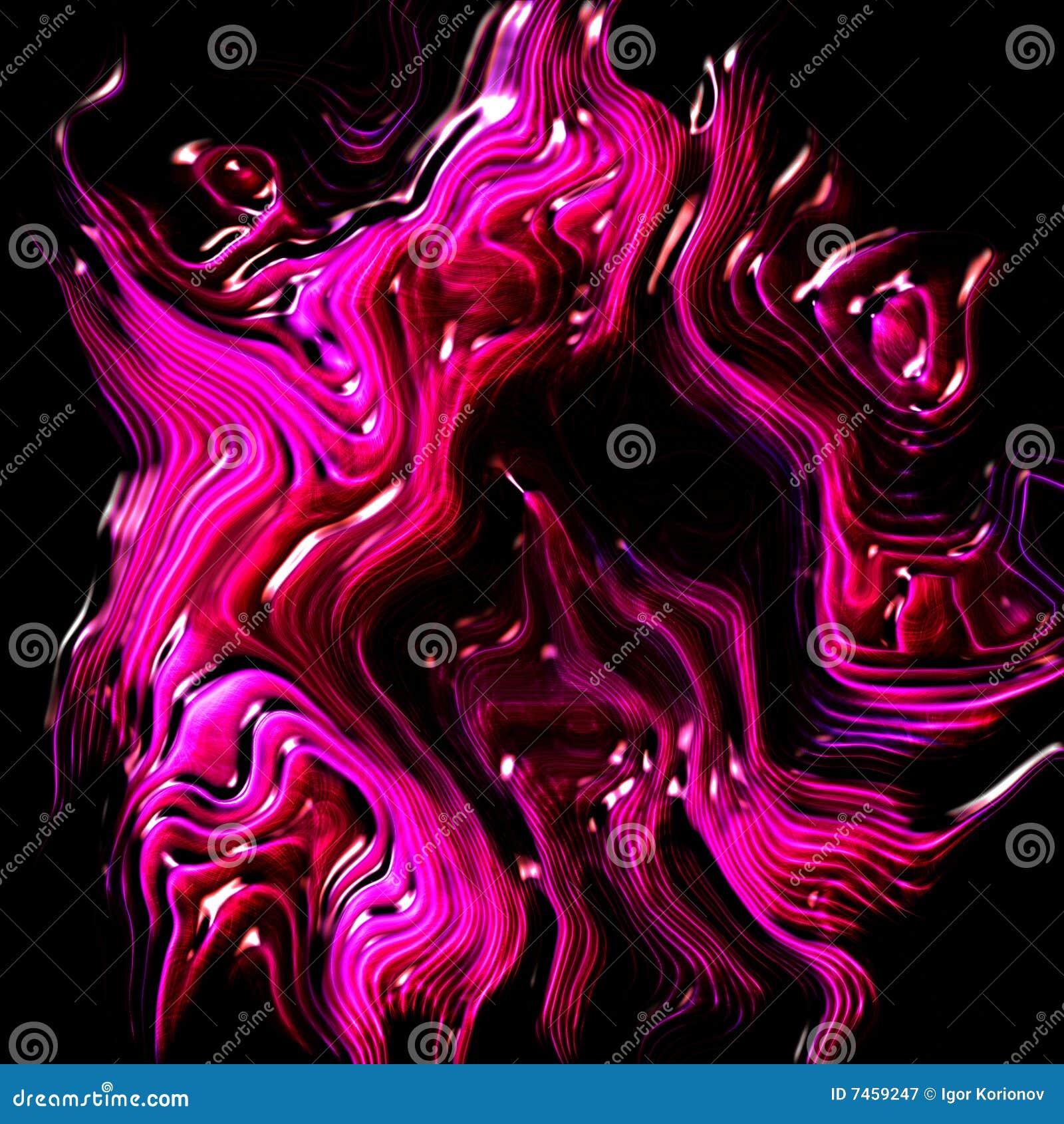 Abstract Background with a Pink Wavy Pattern Stock Illustration ...