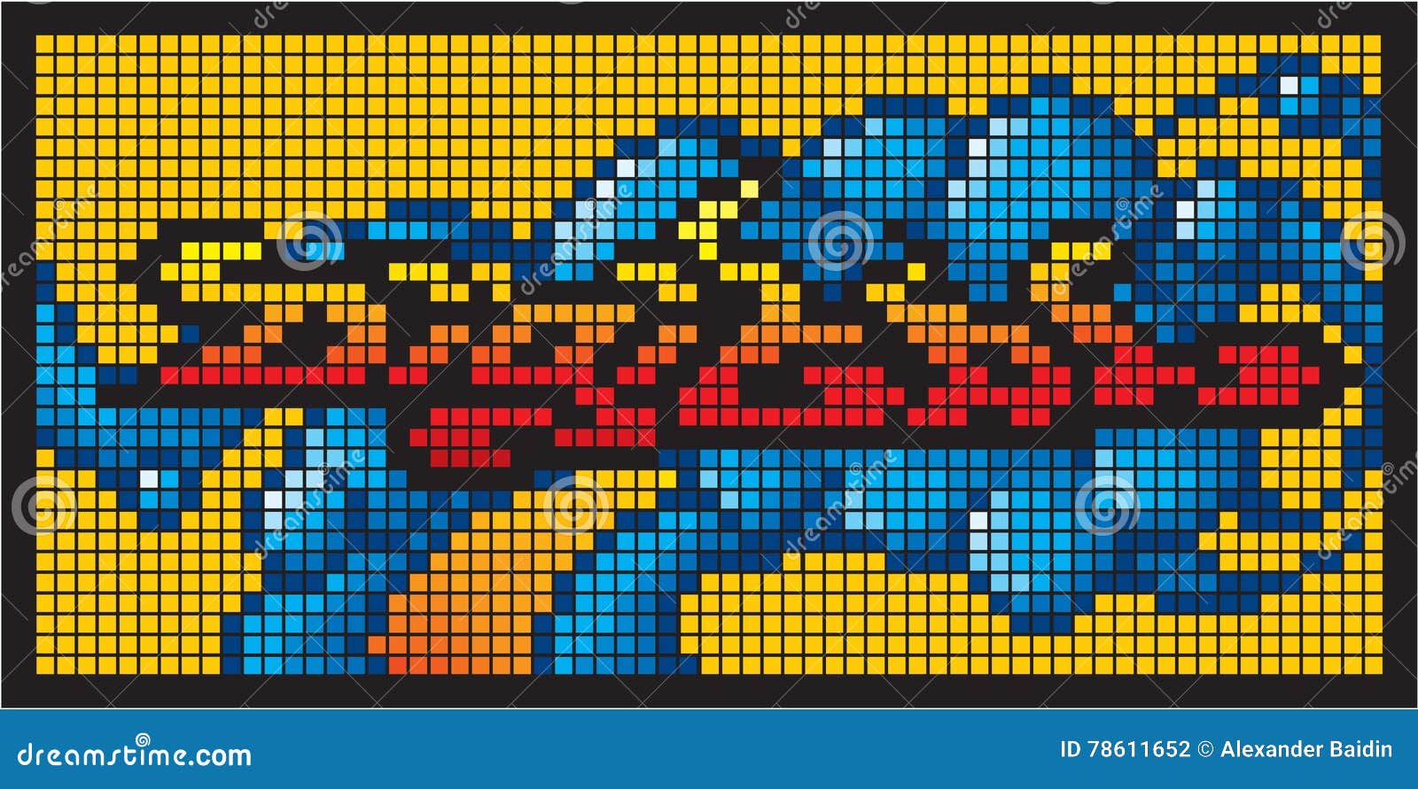 Abstract Background with Pixel Art Graffiti Stock Vector - Illustration ...