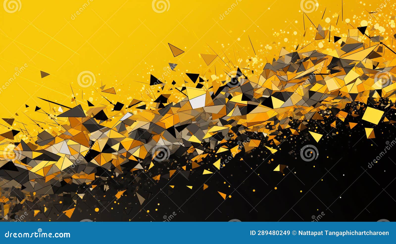 Abstract Background Pixel Broken Yellow Black Color Flat Design Vector ...