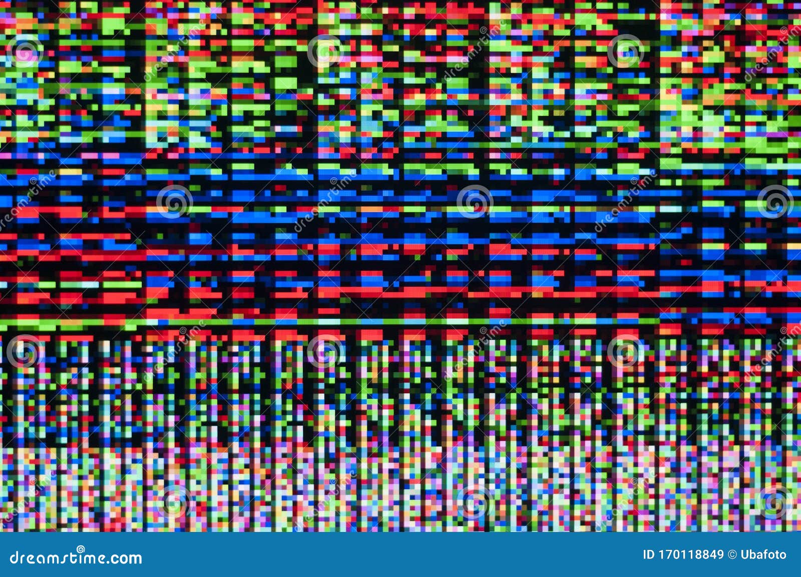 Pixel Pattern of a Digital Glitch Stock Image - Image of distortion ...