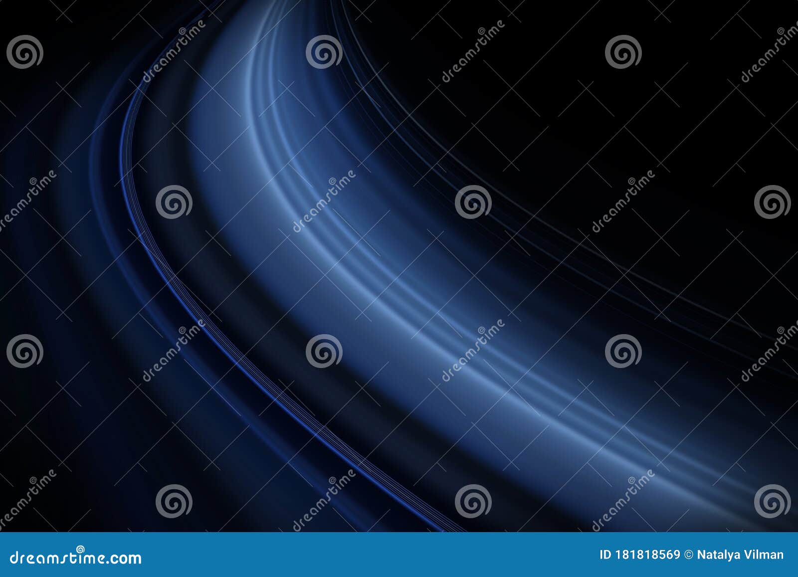 Abstract Background with Place for Text and Smooth Blue Lines on a ...
