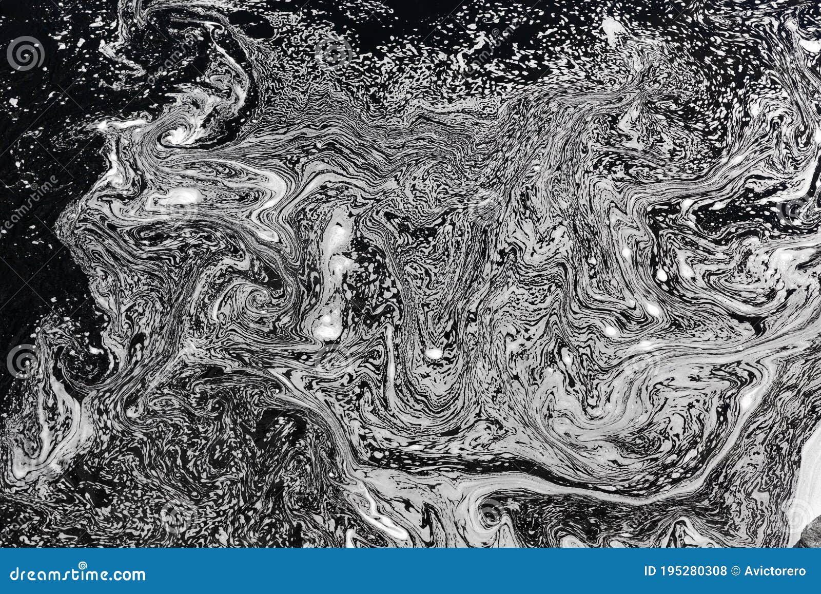 Abstract Background of Polluted Water Surface with Detergent or Soap ...