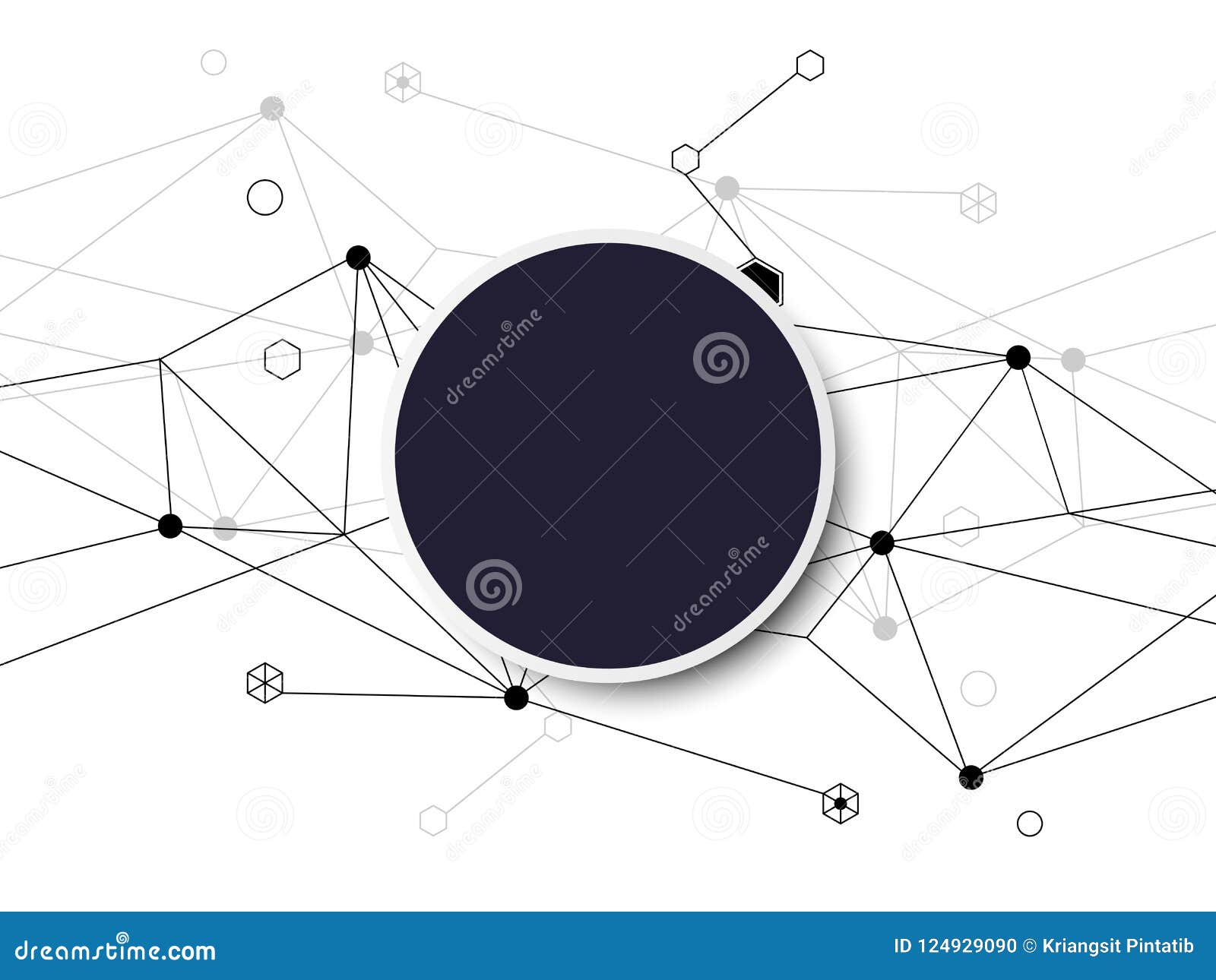 Abstract Background Polygon Banner Design and Black Circl Stock Vector ...