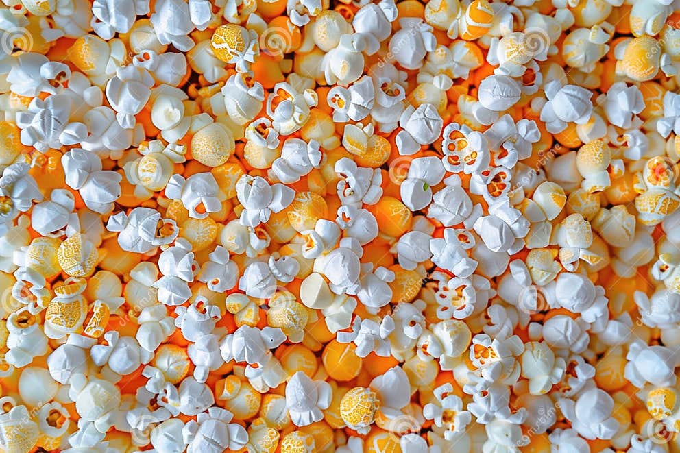 Abstract Background with Popcorn Kernels - Vibrant Yellow and White ...