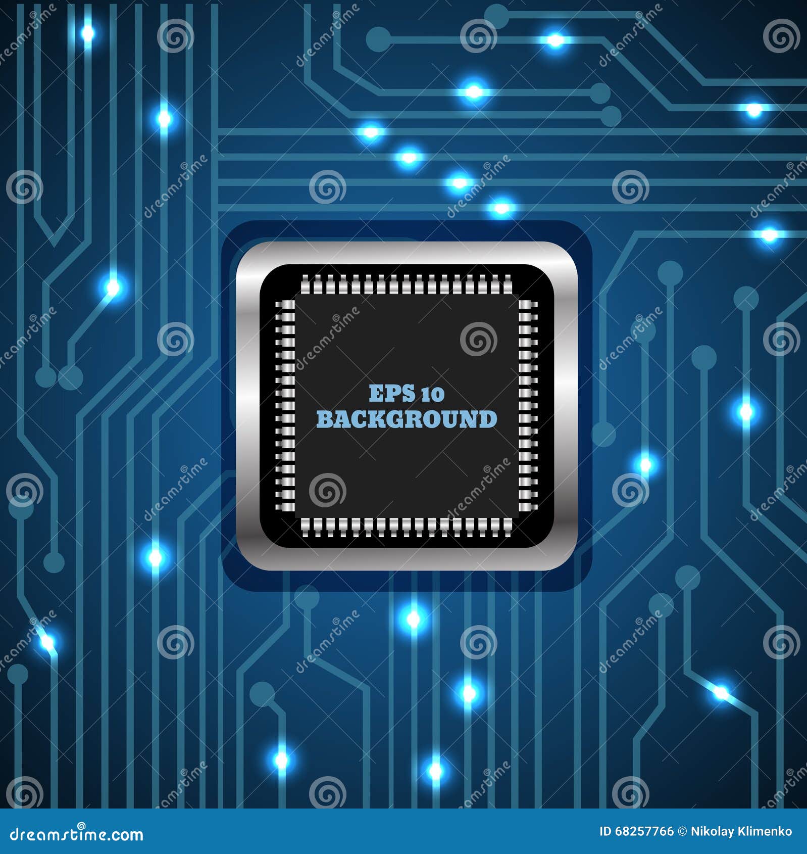 Abstract Background Processor and Chip Engineering Moth Stock Vector ...