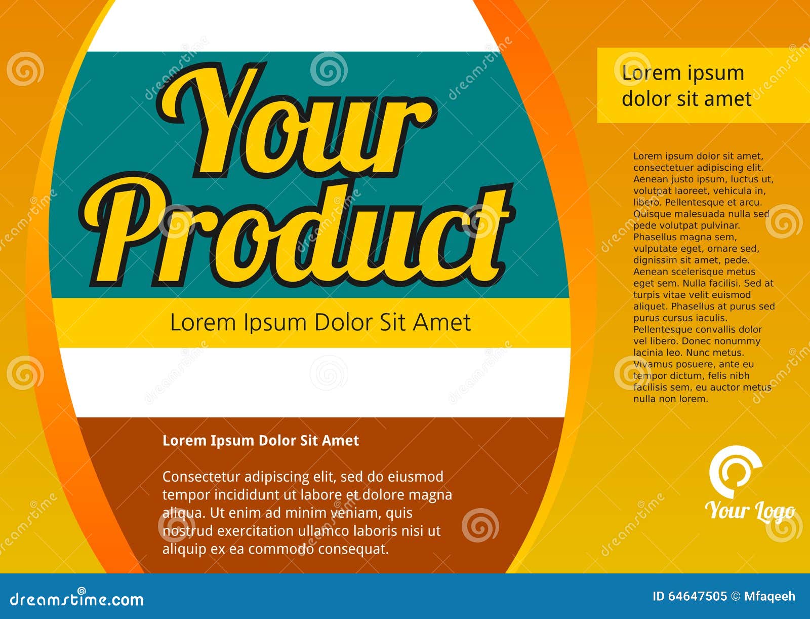 Golden Yellow Abstract Background for Product Cover Stock Vector ...