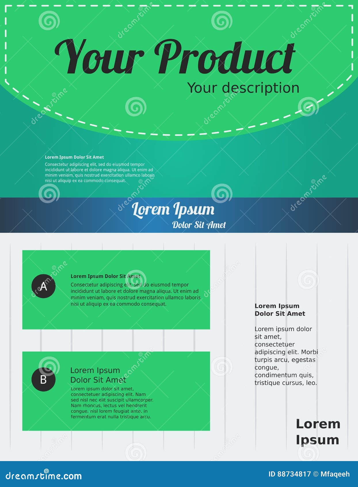 Abstract Green Shapes Layout Background for Product Cover Stock Vector ...