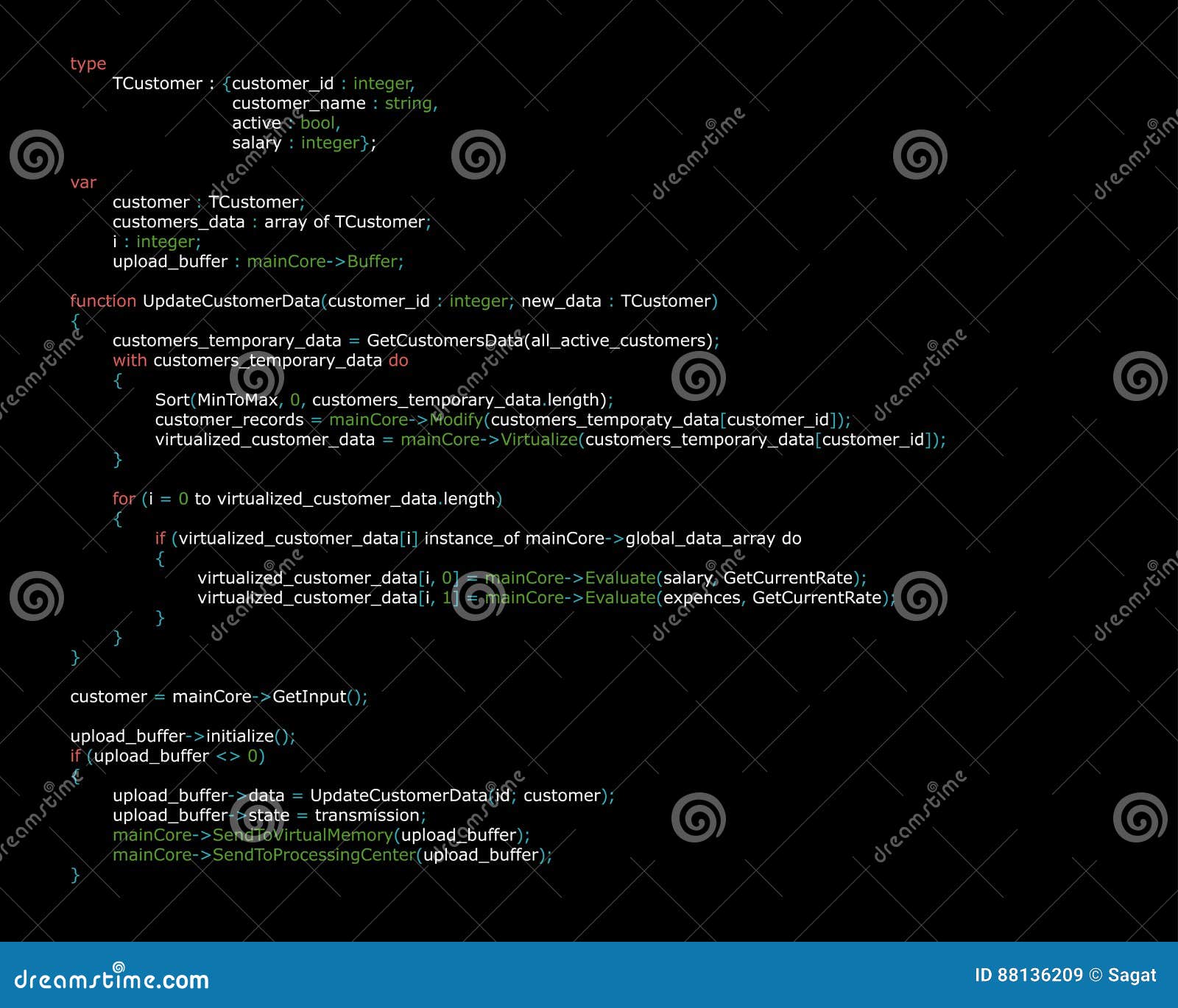 Abstract Background with Program Code. Stock Vector - Illustration of ...